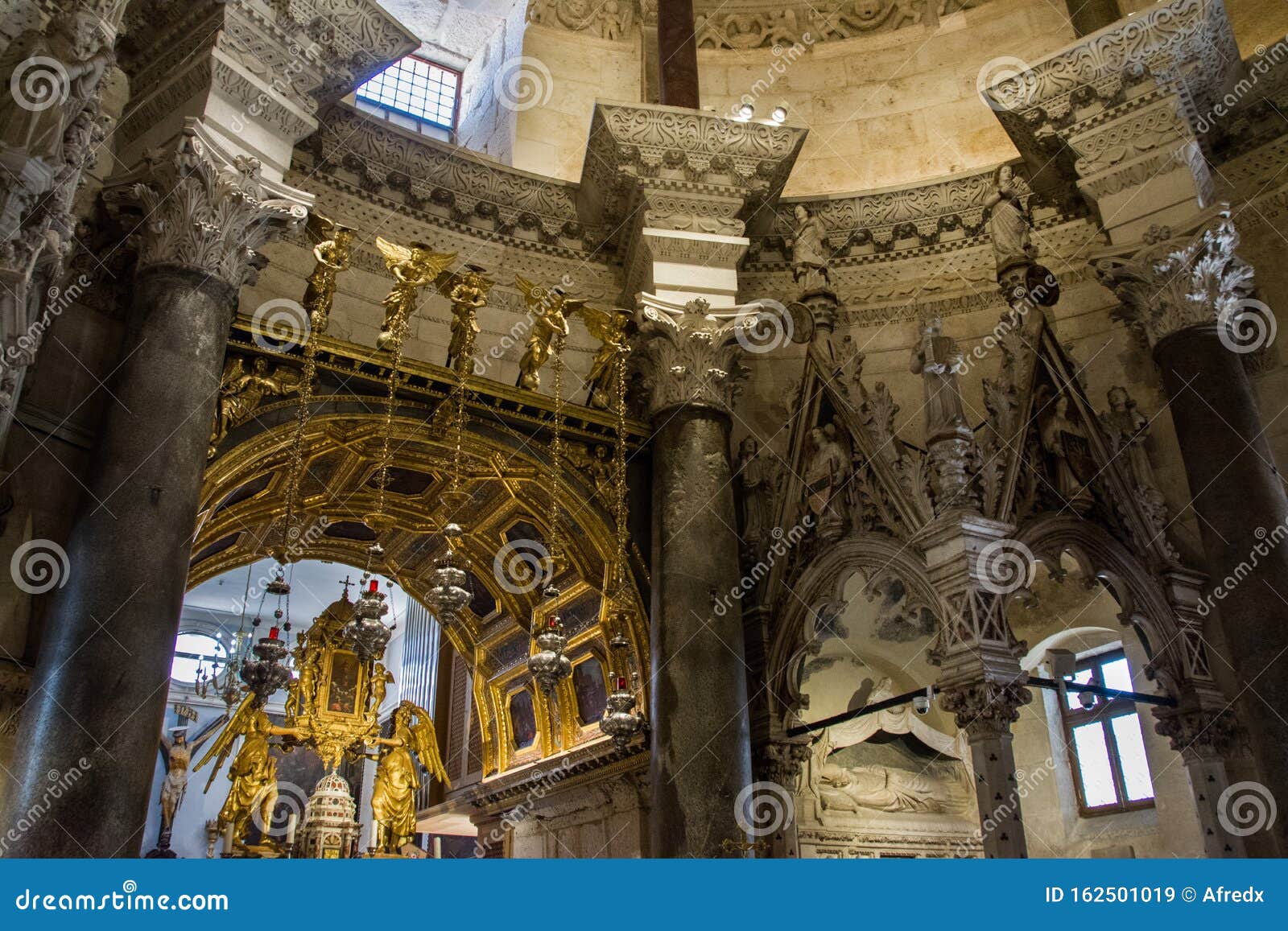 Beautiful Church Interior, Split in Croatia, Dalmatia Stock Image ...