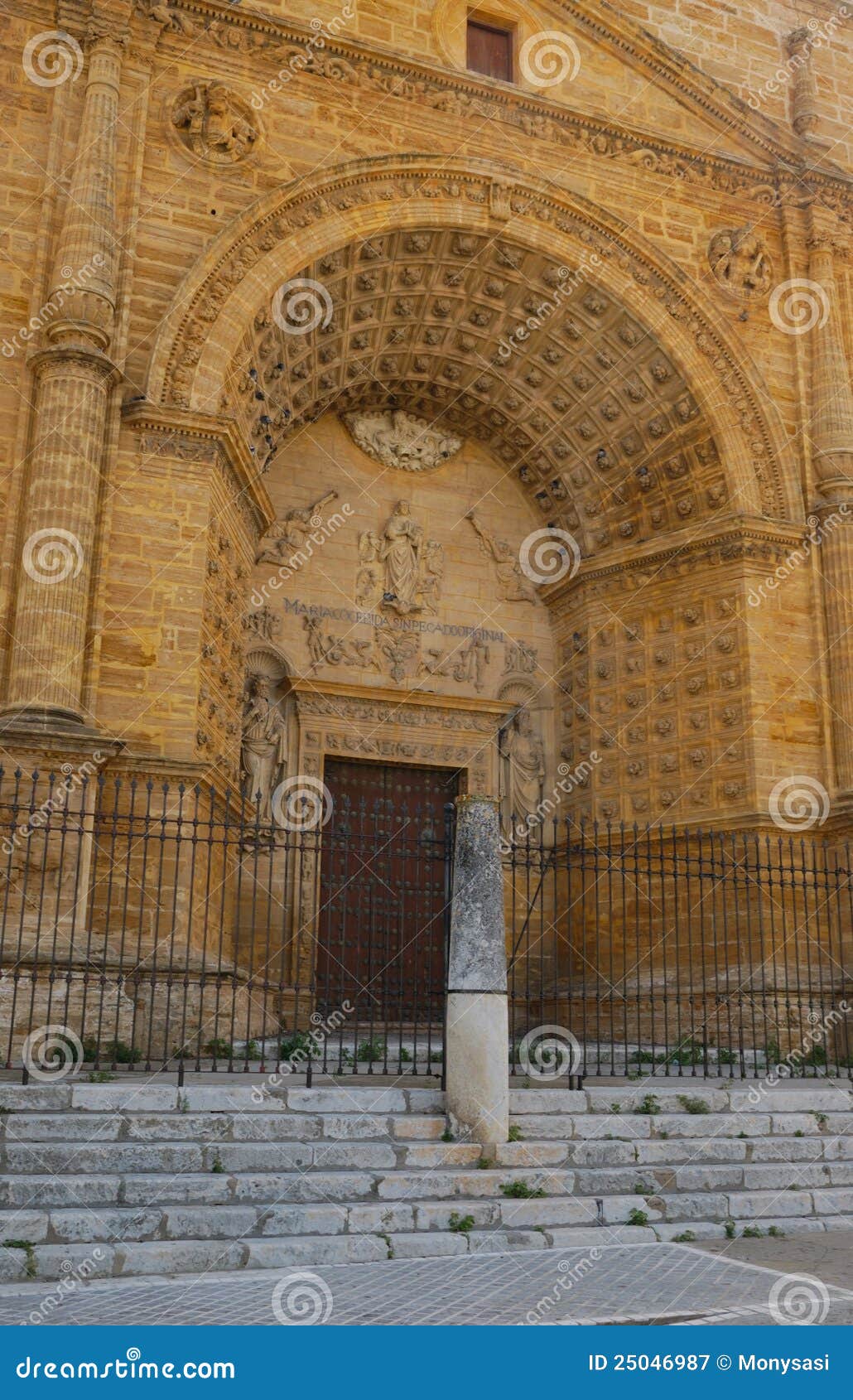 Beautiful church in Utrera stock image. Image of historic - 25046987