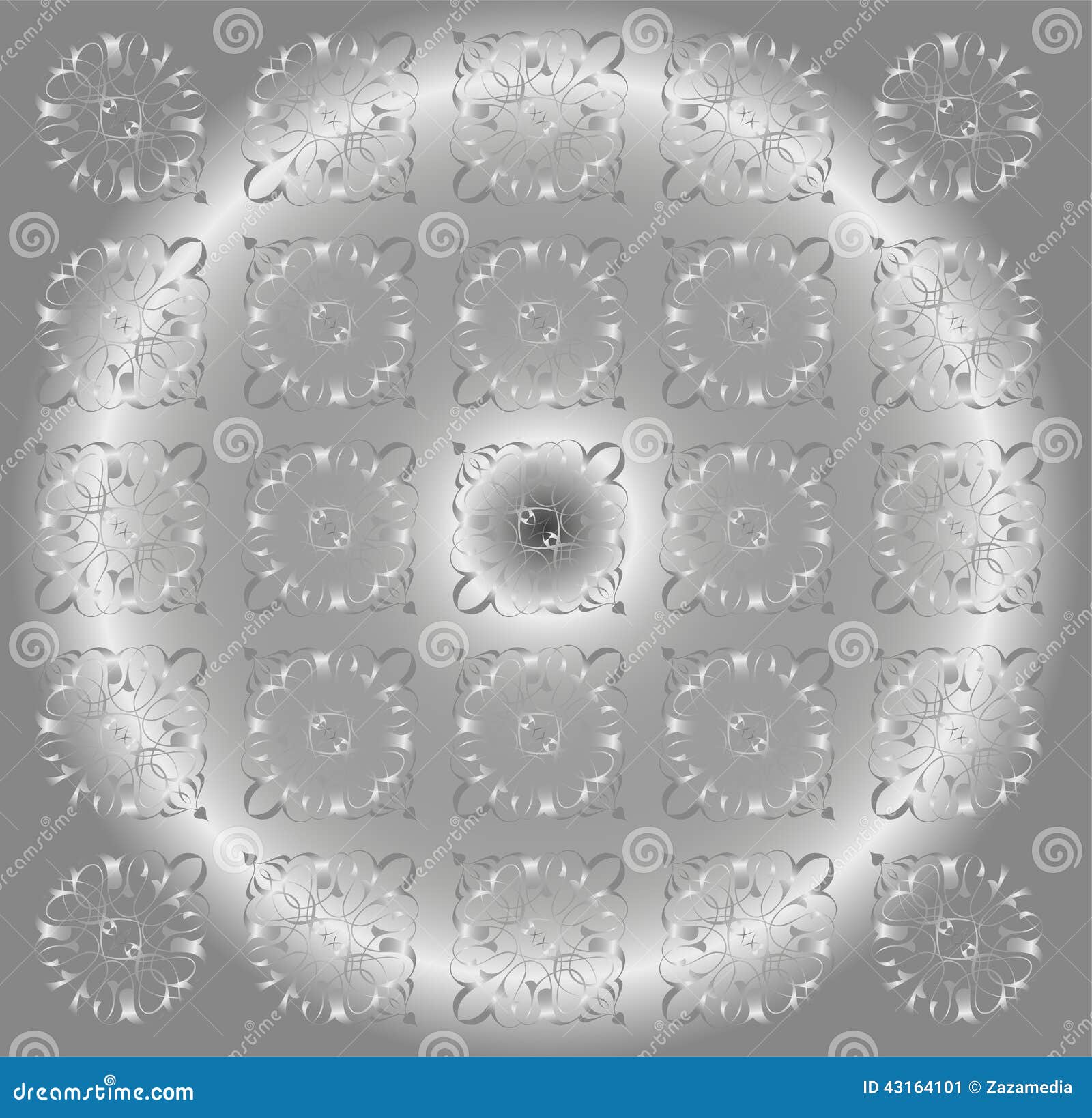 Beautiful Circle Gray Light Floral Background Stock Vector ...