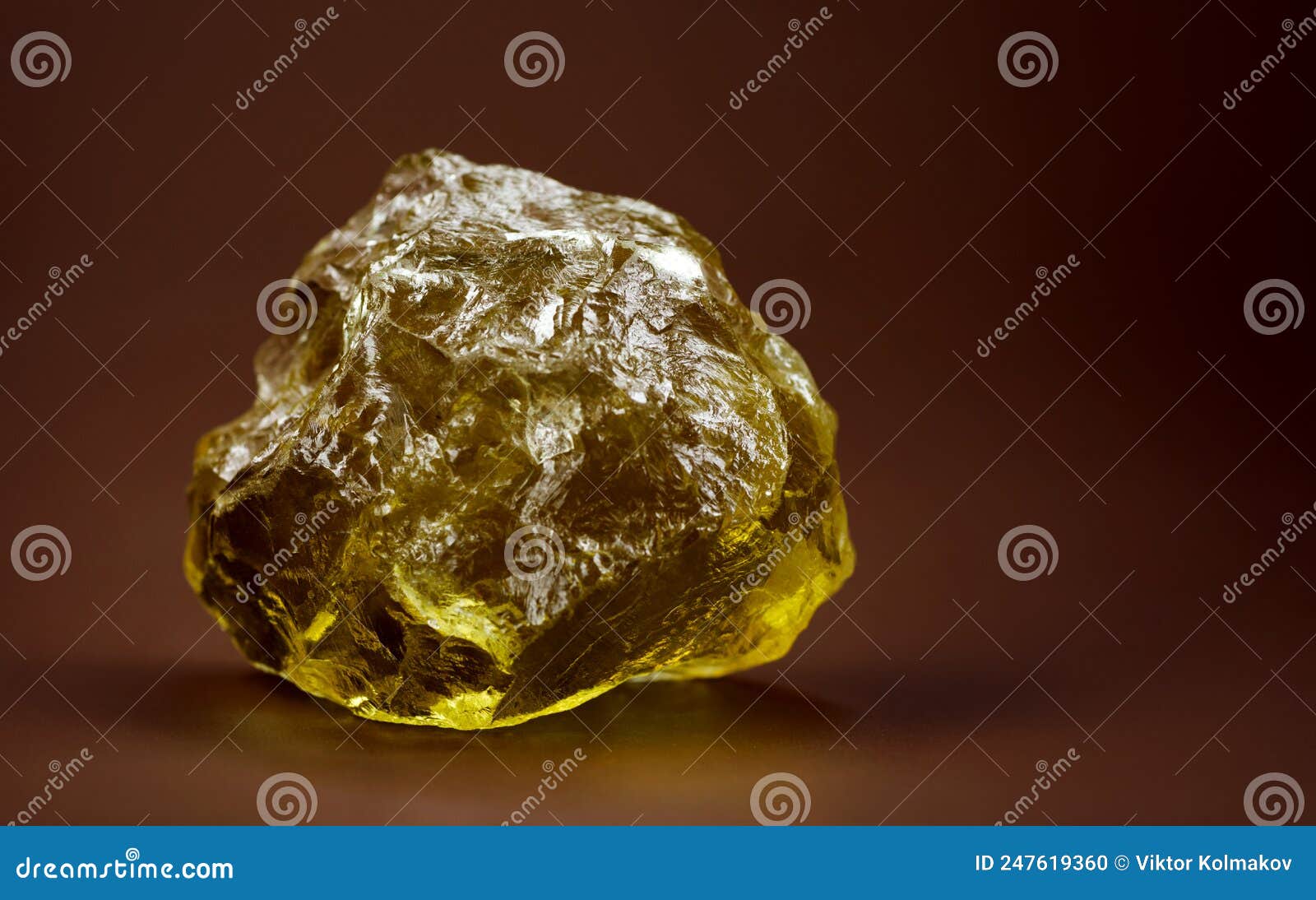 Beautiful Citrin Sample on a Brown Background Stock Photo - Image of ...