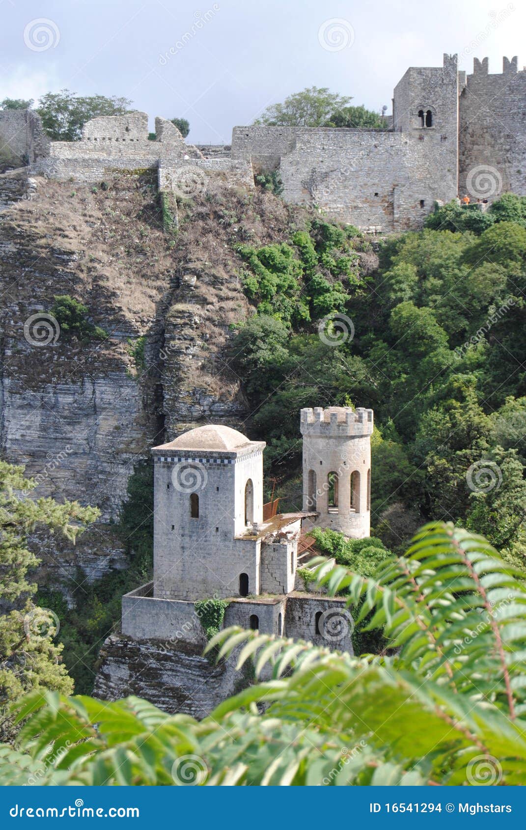Beautiful city of Erice stock photo. Image of terrain - 16541294