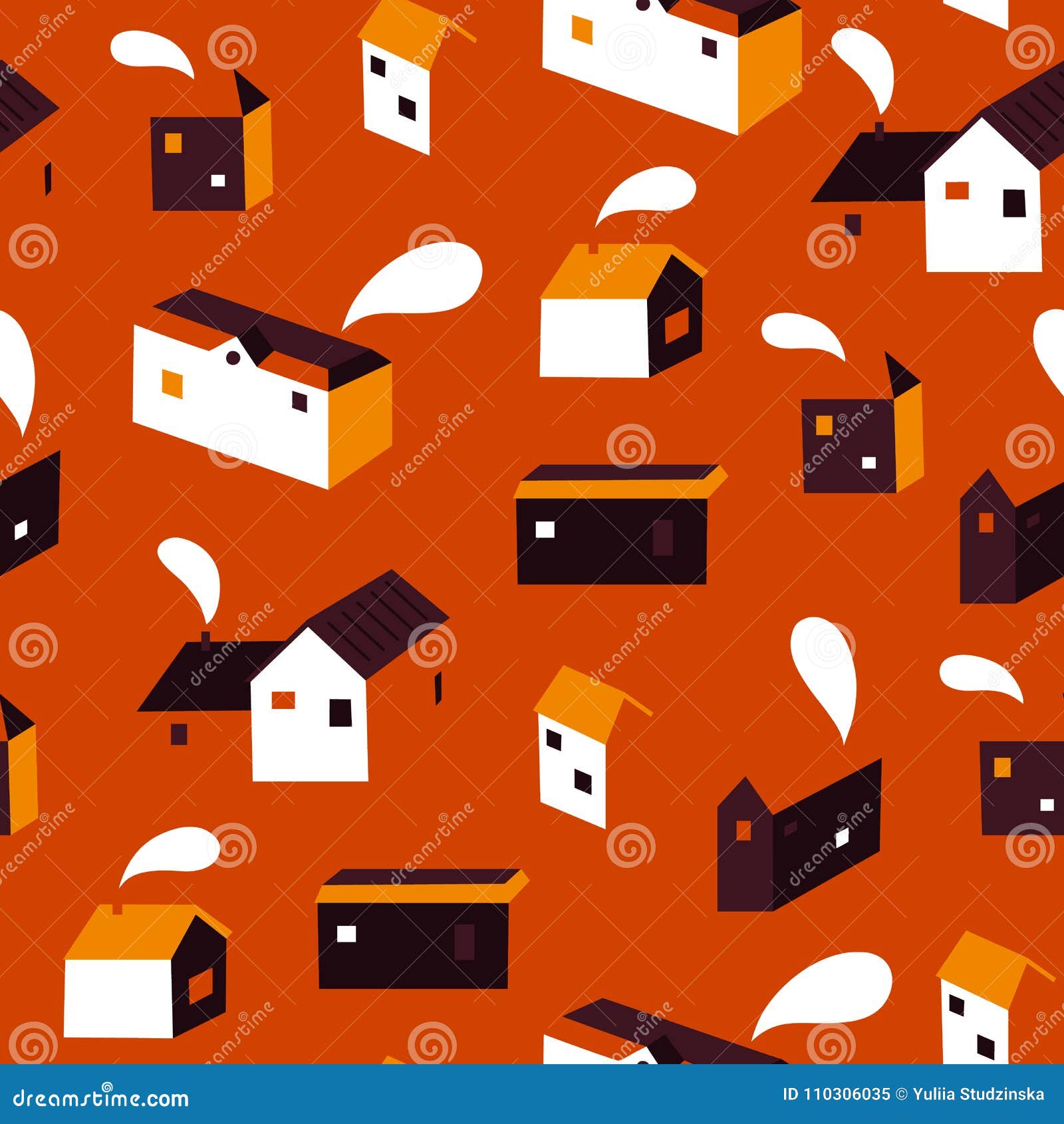 Beautiful city pattern stock vector. Illustration of simple - 110306035