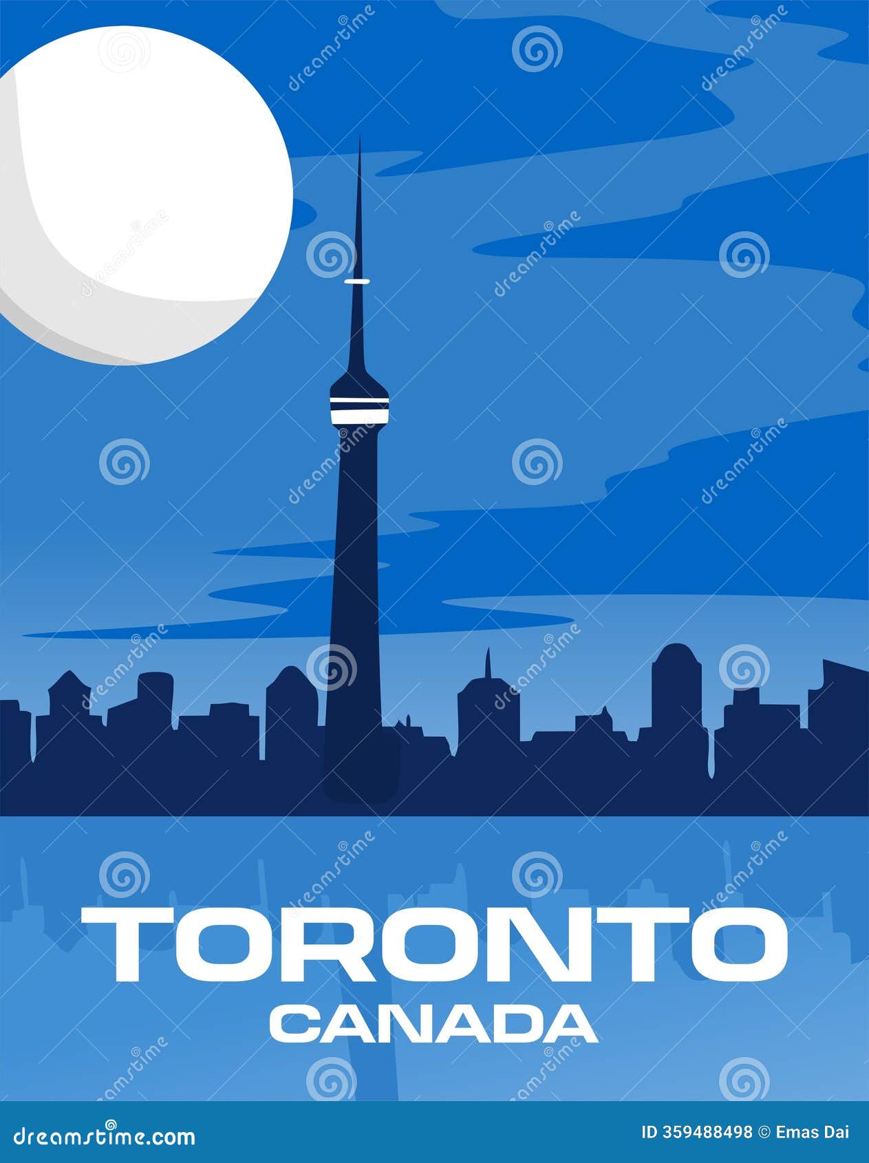 Beautiful City View of Toronto Canada Stock Vector - Illustration of ...