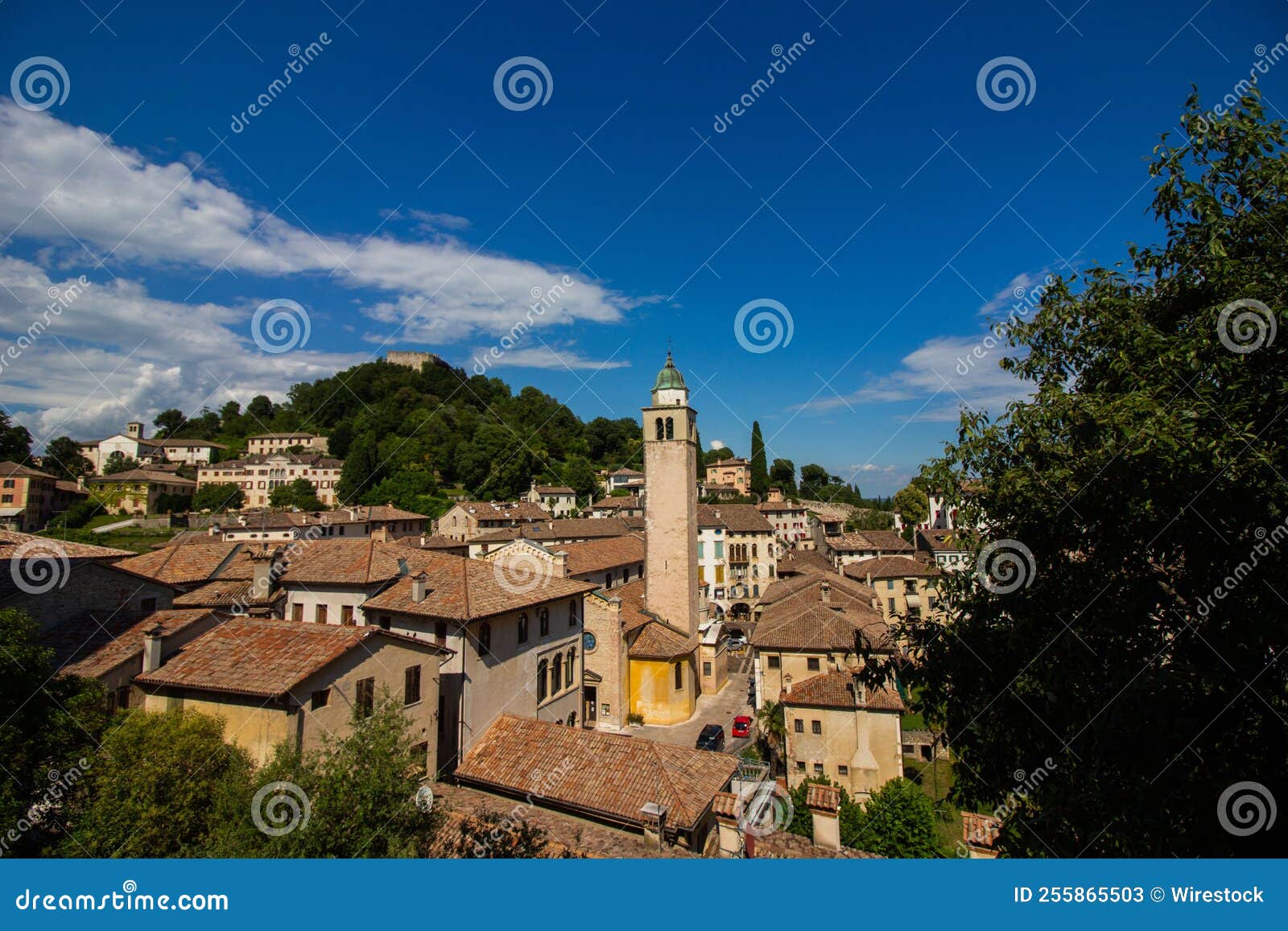 Beautiful Cityscape of Asolo, Italy Stock Image - Image of landscape ...