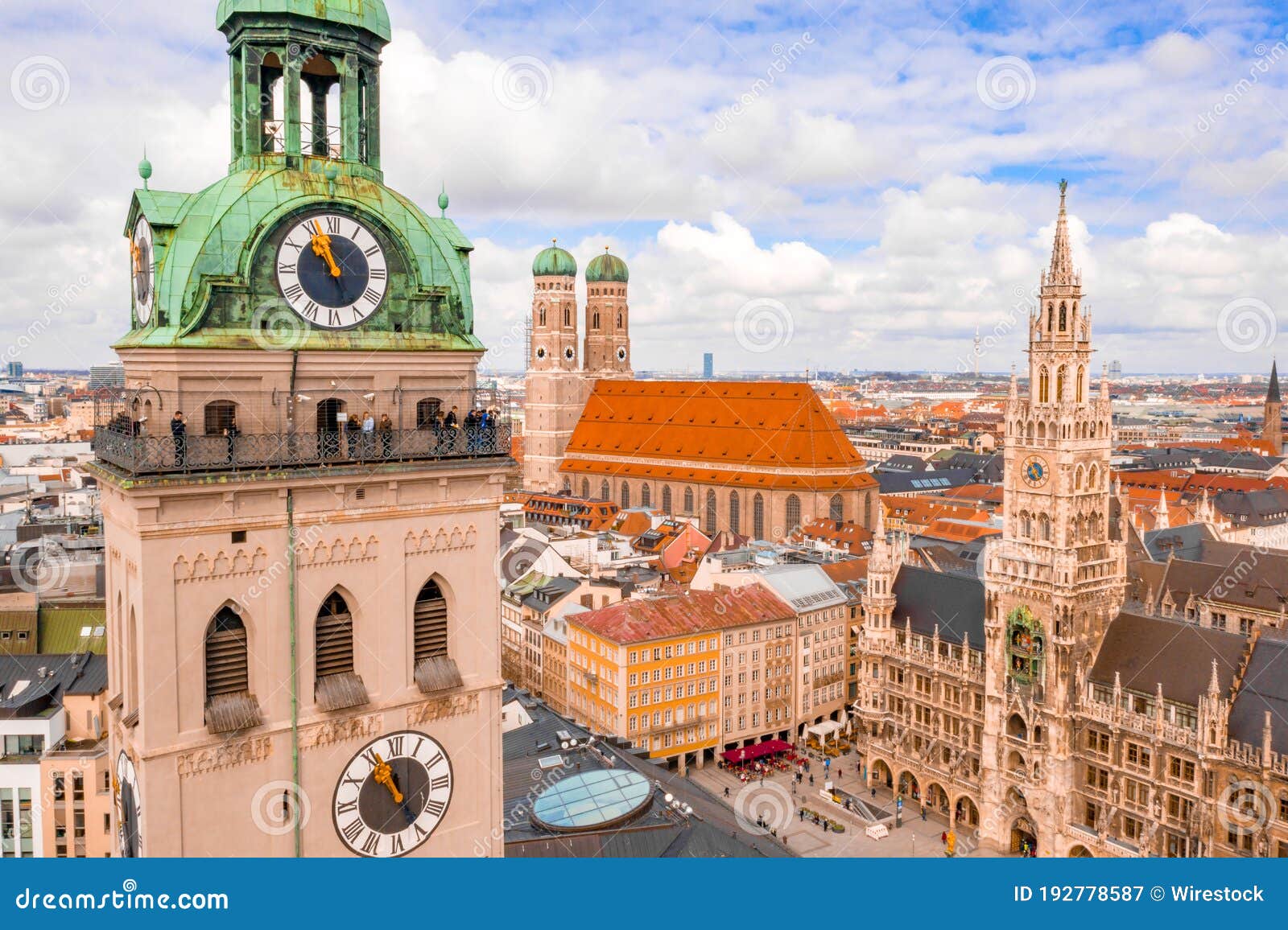 Beautiful Cityscape of Munich, Germany on Background of Clouds Stock ...