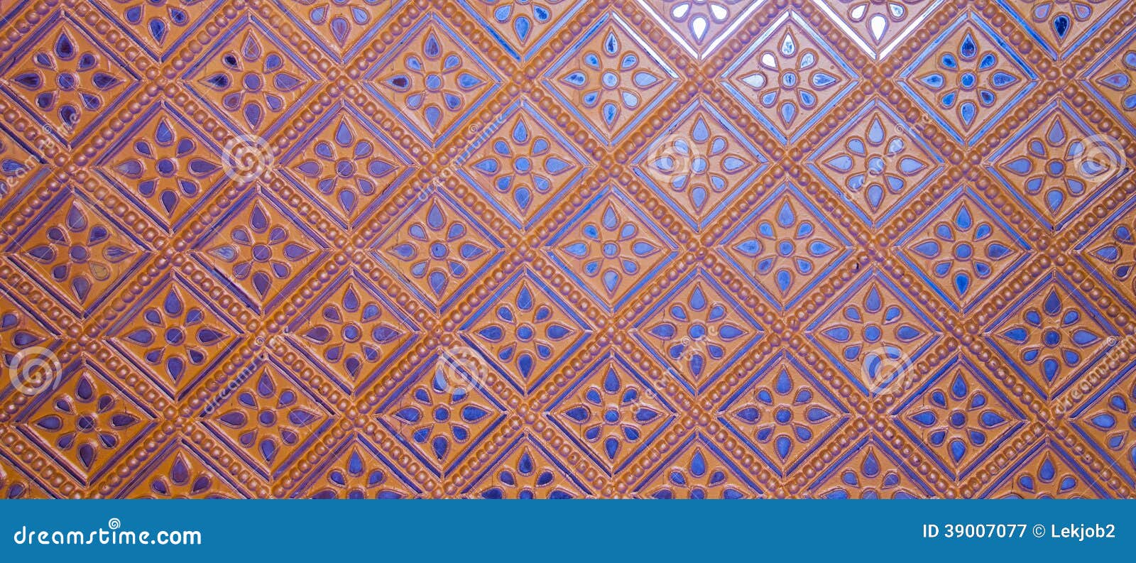 Beautiful Classic Blue Bronze Wall Pattern Stock Image - Image of ...