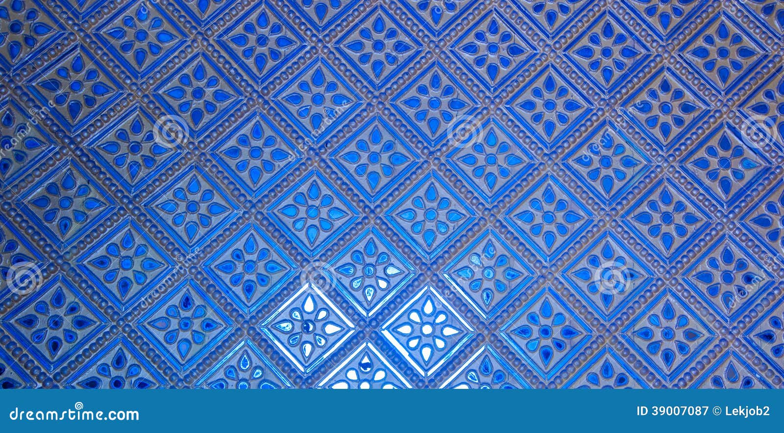 Beautiful Classic Blue Wall Pattern Stock Image - Image of ornate ...