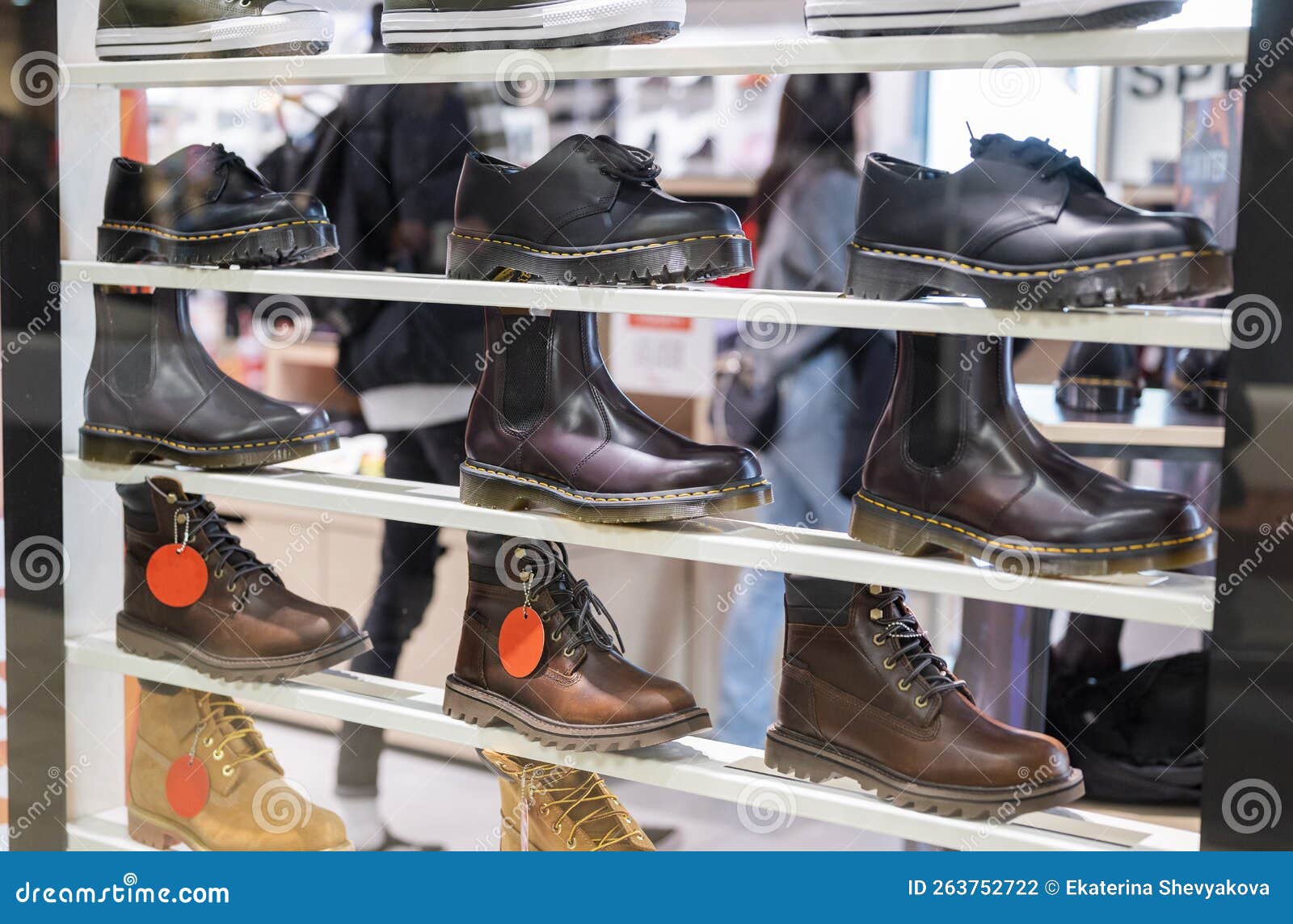 Beautiful Classic Stylish Winter Boots in the Store Stock Photo - Image ...