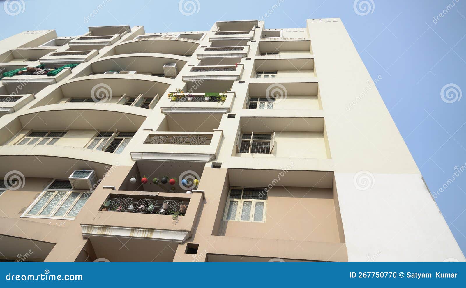 Beautiful Clean Apartment with Windows White Color Stock Photo - Image ...