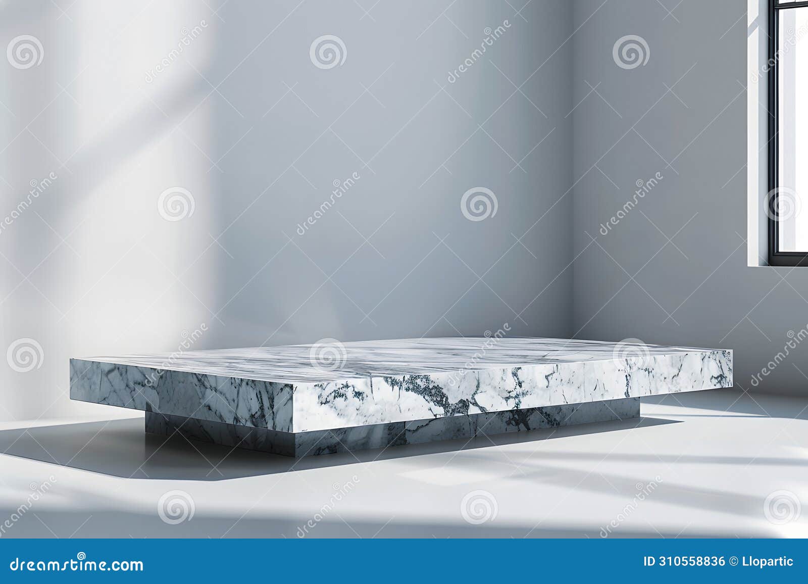 Beautiful Clean Marble Platform in Minimal Modern Design Mockup Display ...