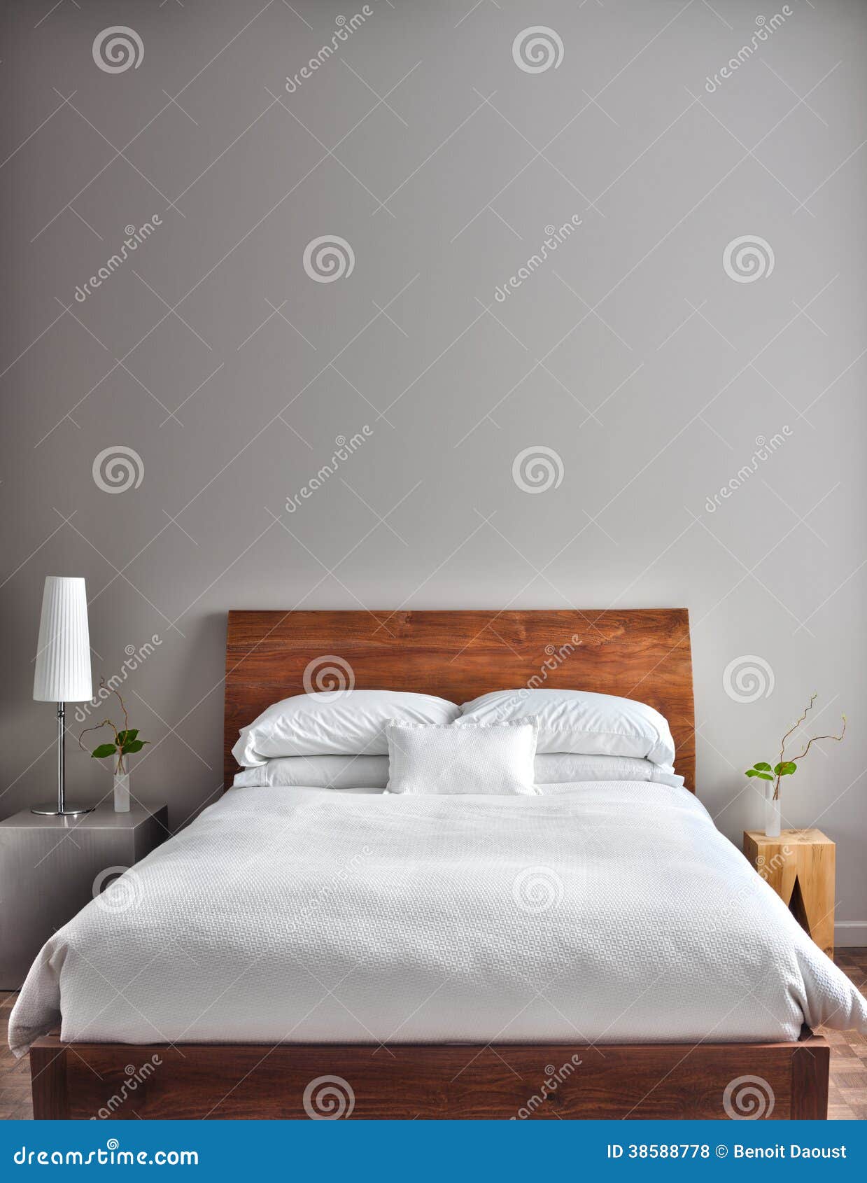Beautiful Clean and Modern Bedroom Stock Photo - Image of comfortable ...