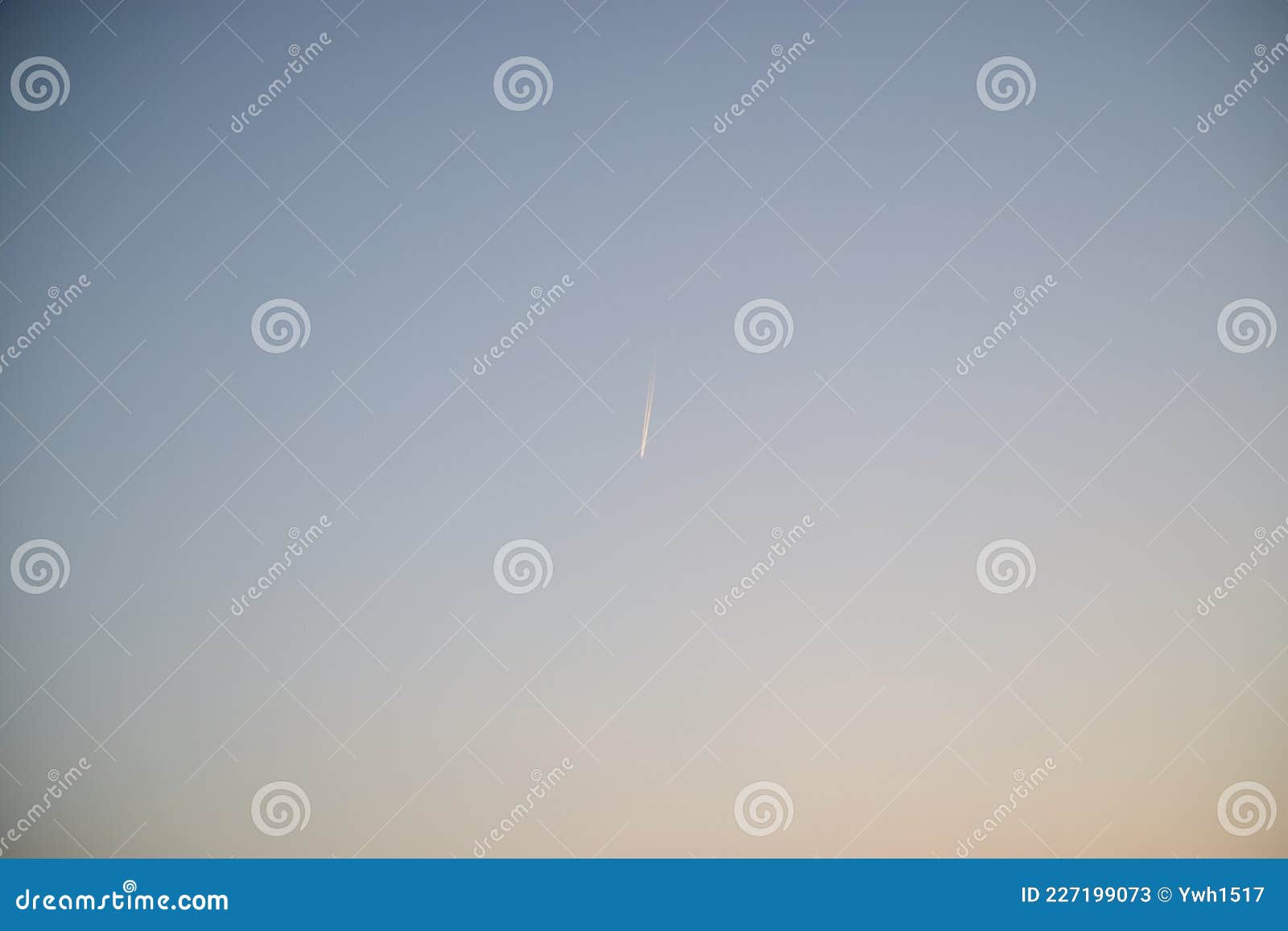 Beautiful and Clean Sky at Sunset with a Jet Stock Image - Image of ...