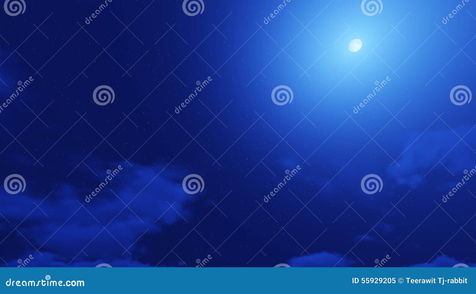 Beautiful Clear Night Sky, the Clouds are Good. Stock Illustration ...