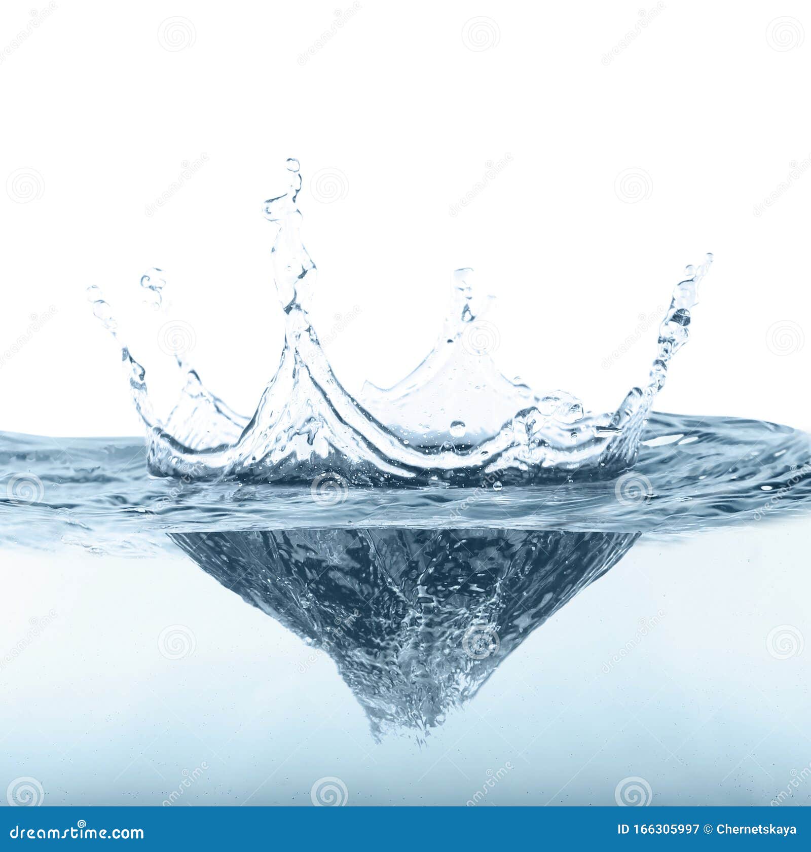 Beautiful Clear Water Splash Isolated Stock Image - Image of hydrate ...