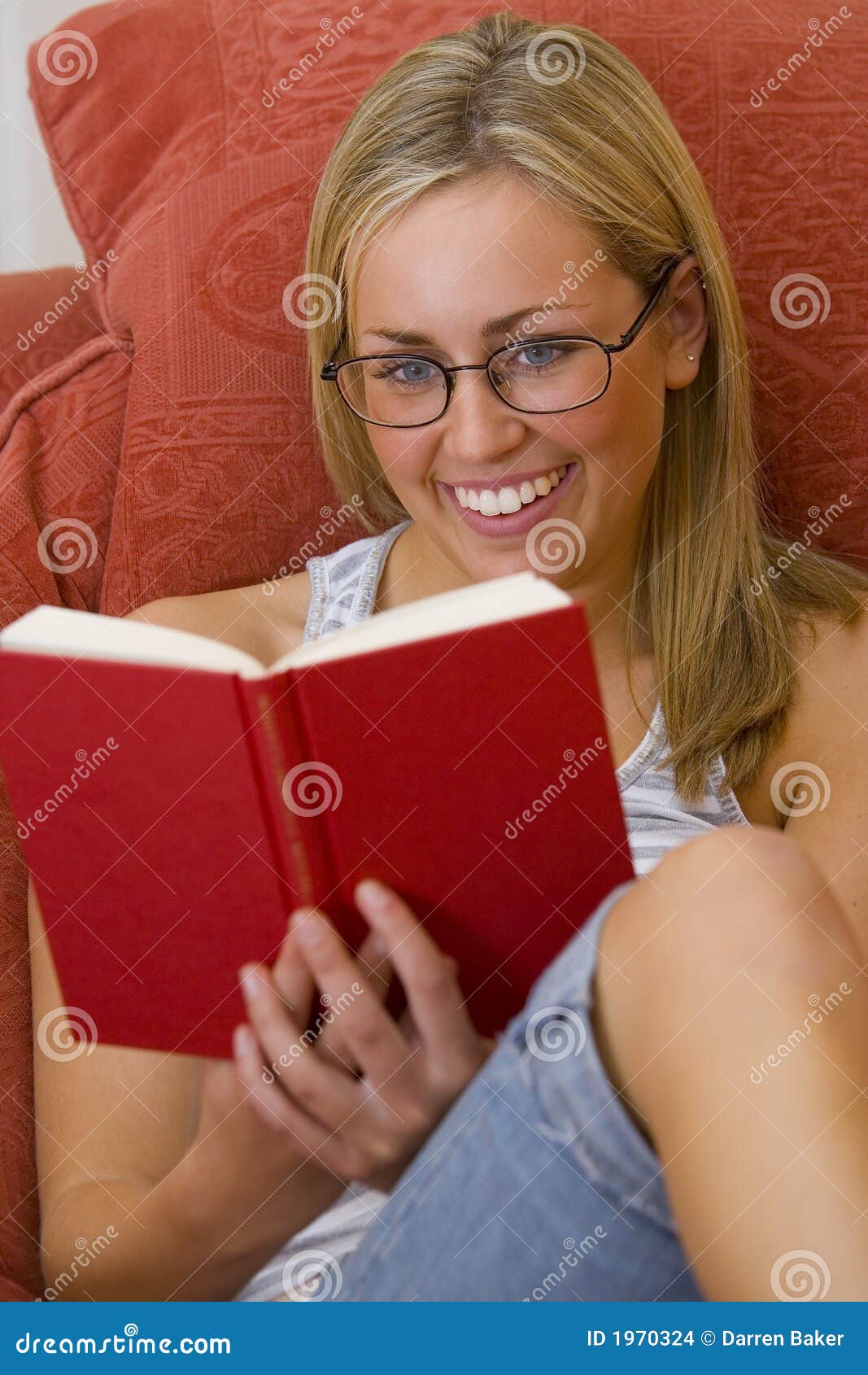 Beautiful and Clever stock photo. Image of girl, blue - 1970324