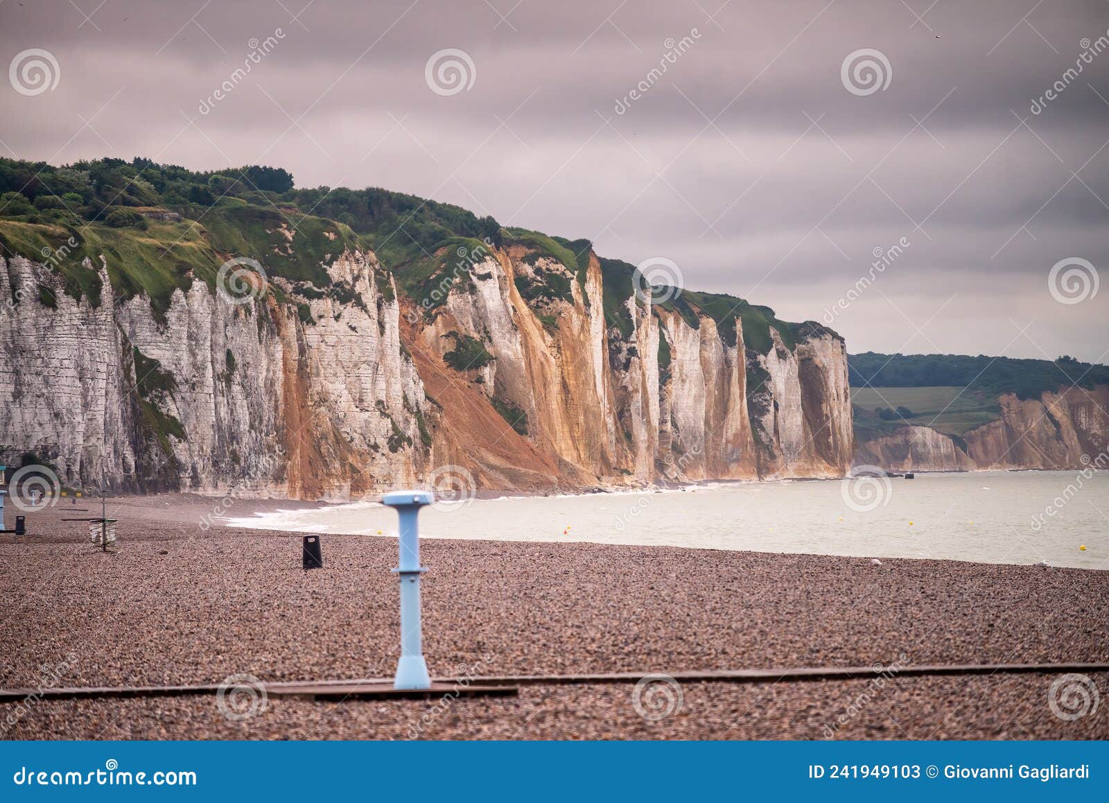 Beautiful Cliffs of Dieppe at Sunset, Normandy Stock Image - Image of ...