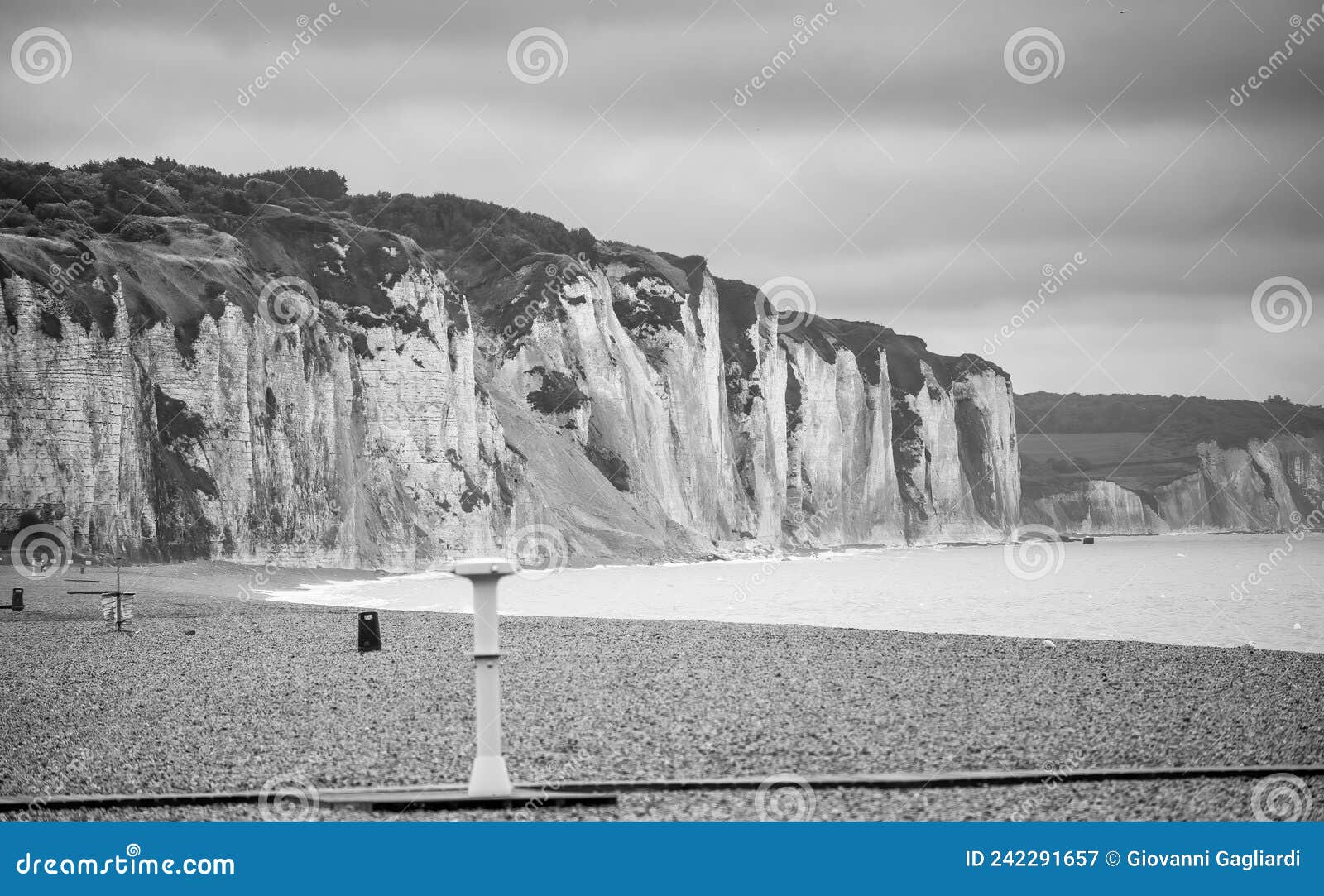 Beautiful Cliffs of Dieppe at Sunset, Normandy Stock Image - Image of ...