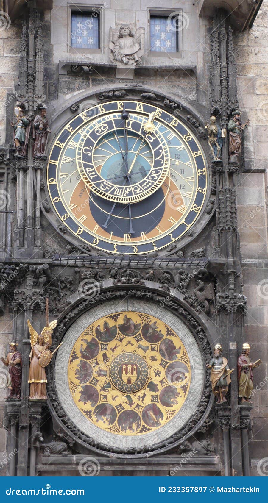 A Beautiful Clock and Tower Showing the Zodiac Stock Image - Image of ...