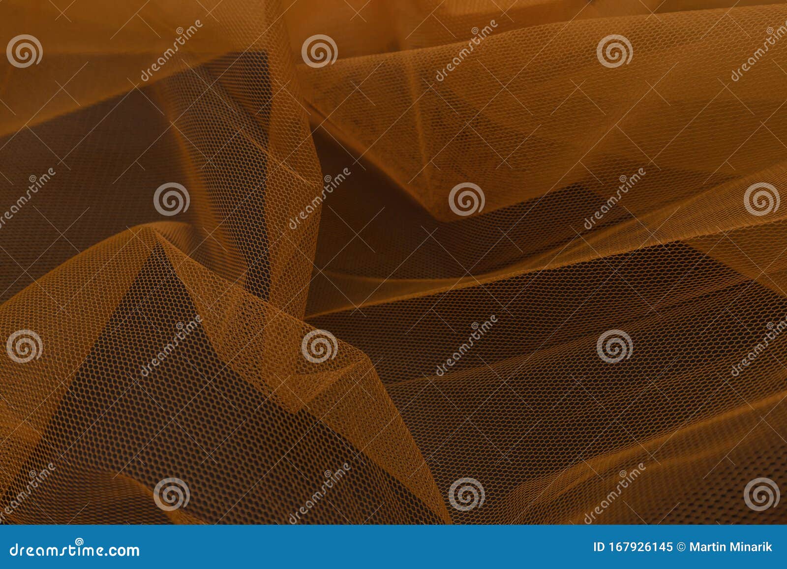 Beautiful Close Up of Orange Tulle Fabric with Textile Texture ...