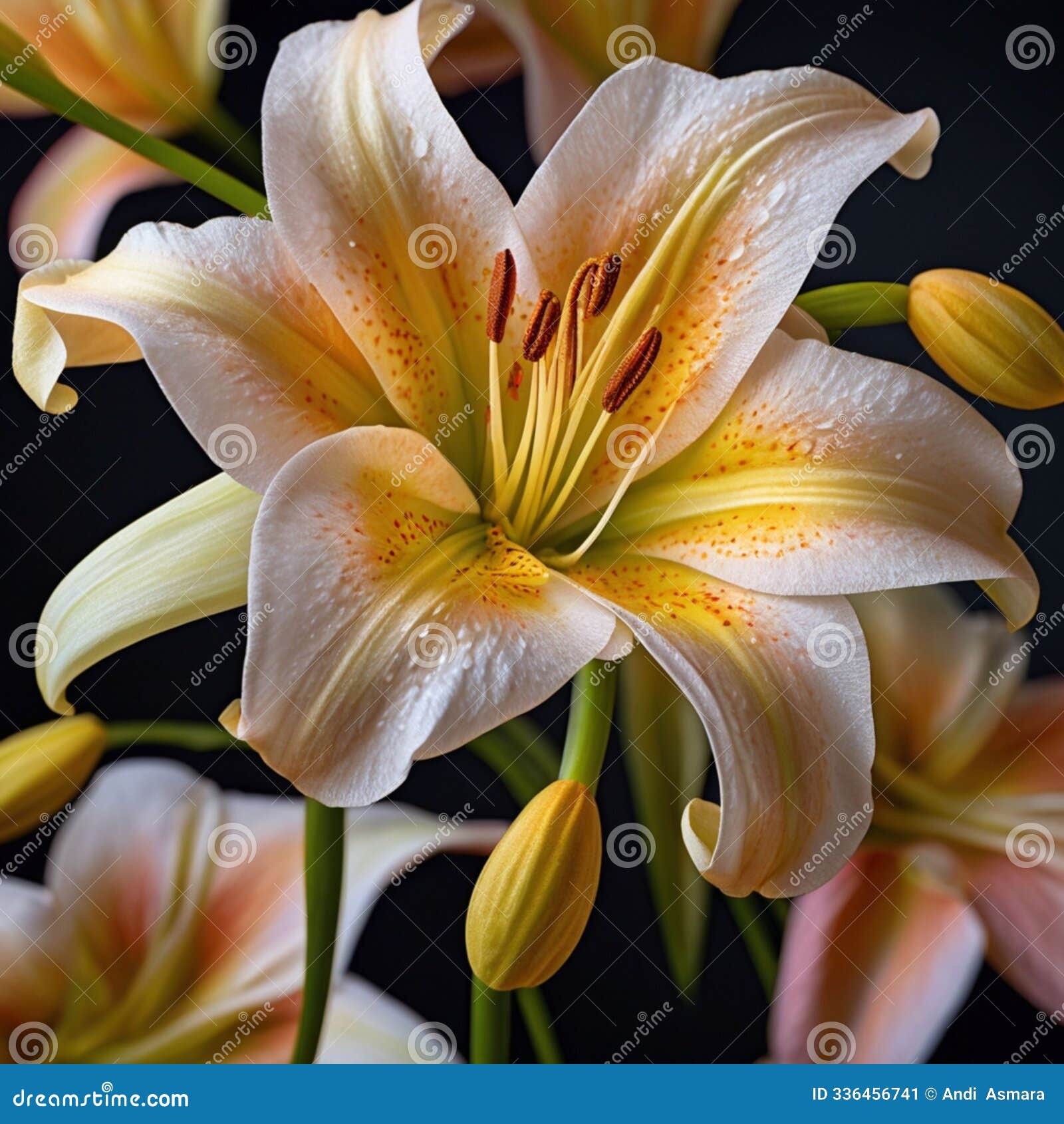 Realistic Lily Drawing, Realistic Lily Flower Sketch, Outline Realistic ...