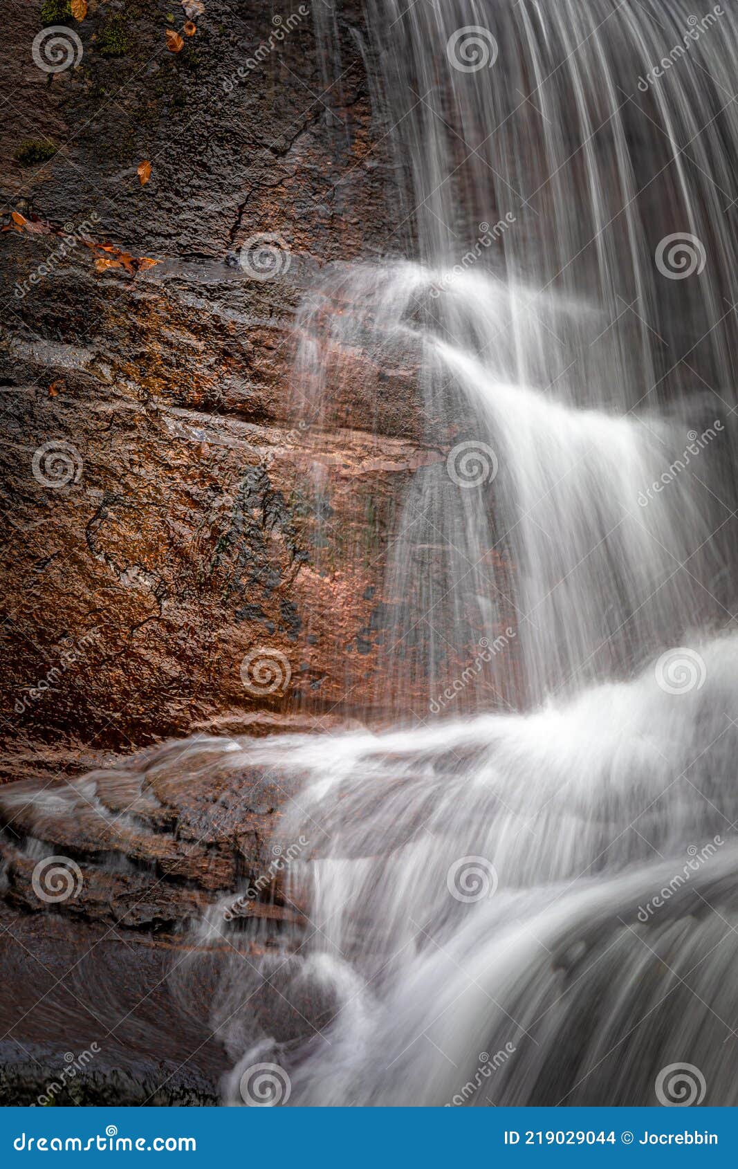 Soft Water Of The Stream In The WIMAN THIP Waterfall Natural Park ...