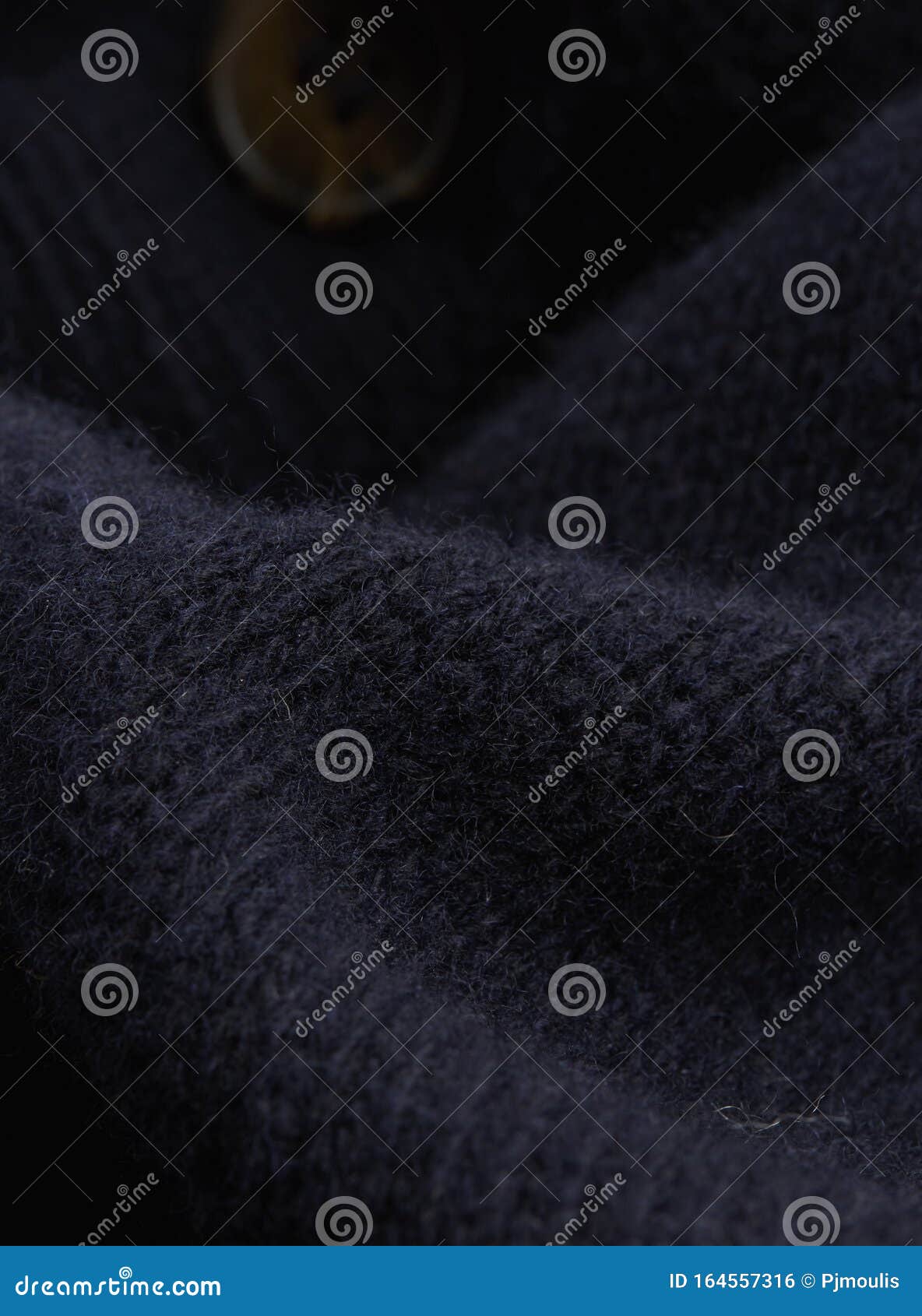 Textile- Blue Wool Fibers Close-up, Macro Photography with Volumes ...