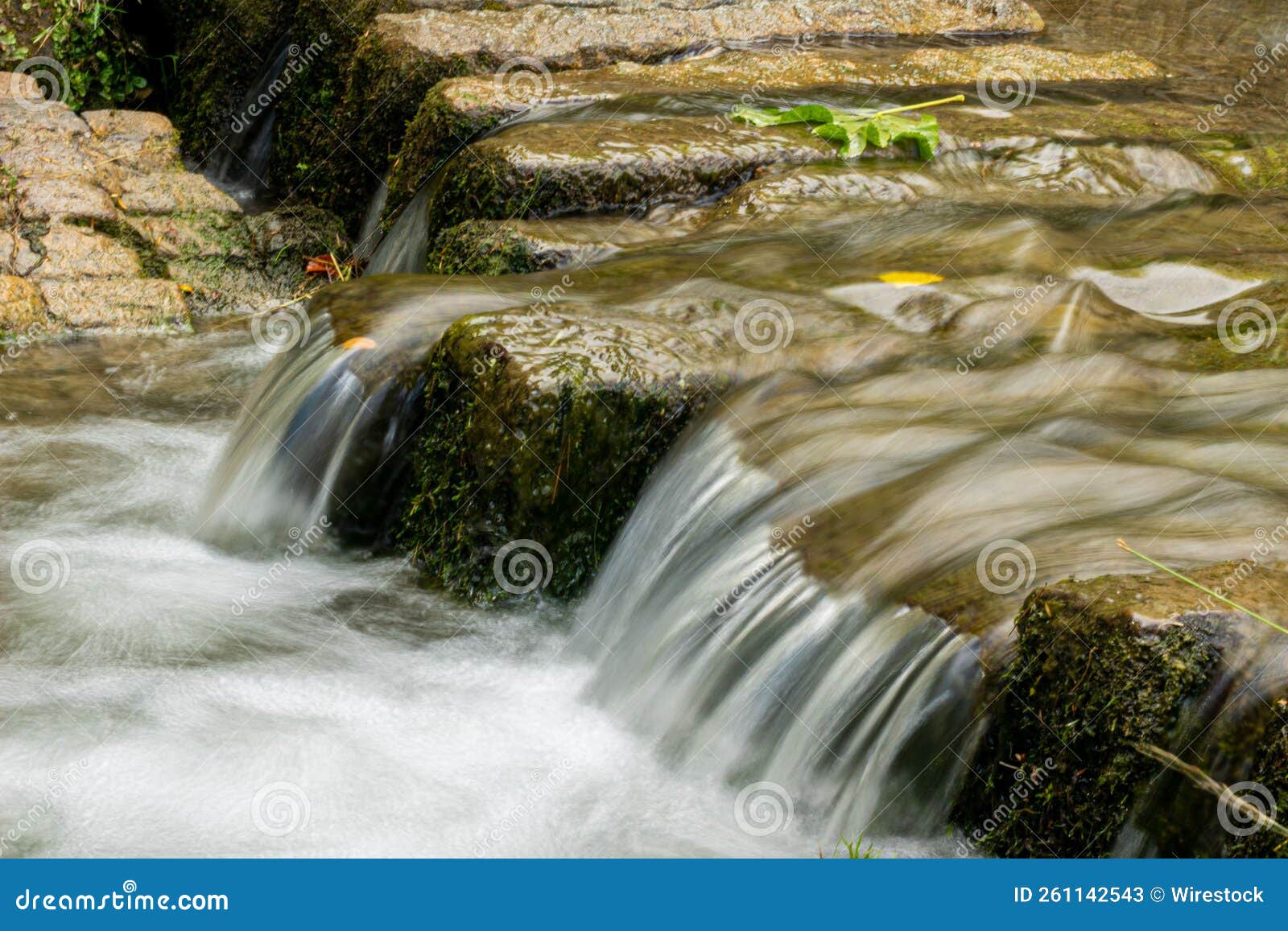 Beautiful Closeup of a Water Flowing from the Stones Stock Image ...