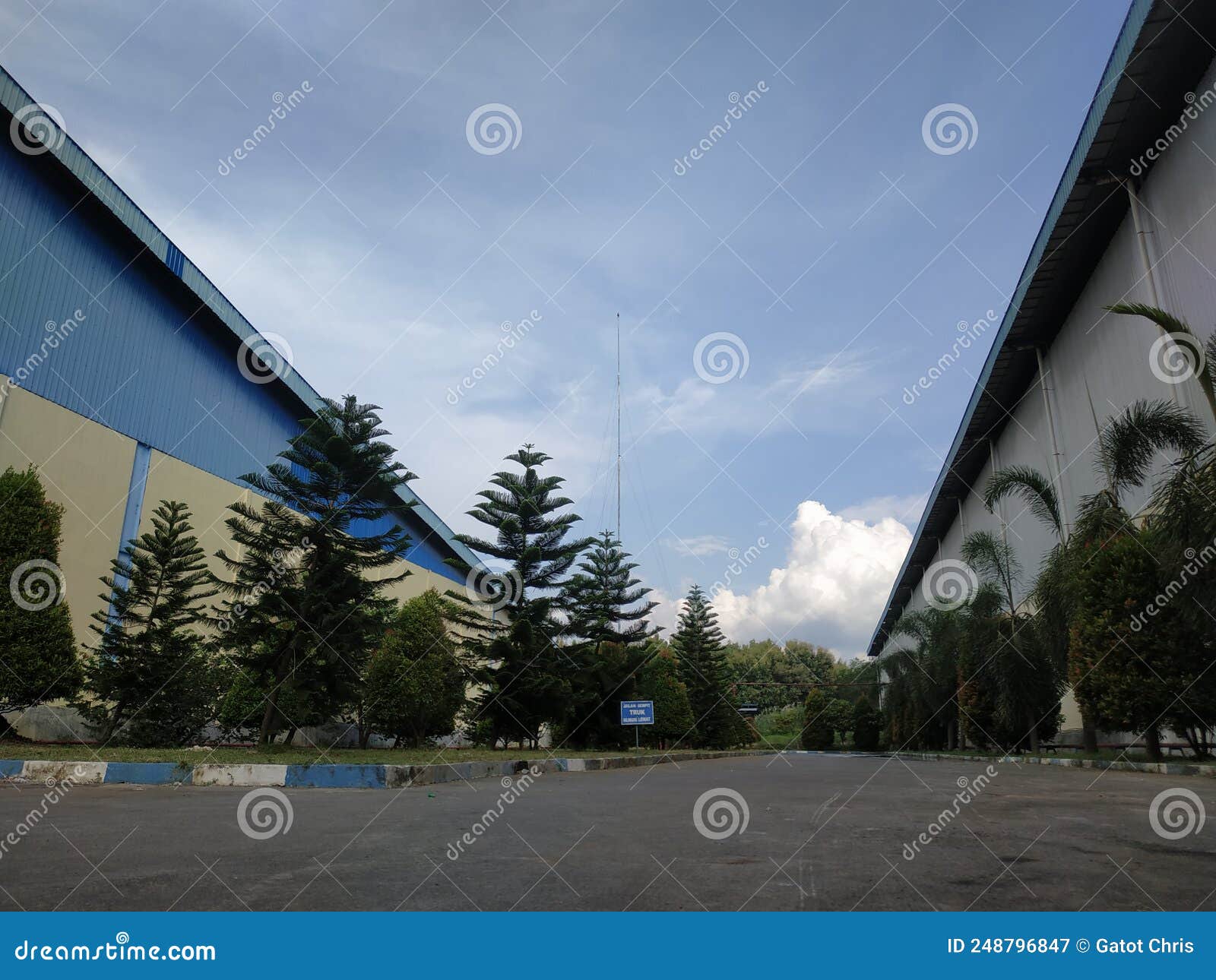Beautiful Cloud and Blue Sky on the Factory Stock Image - Image of ...