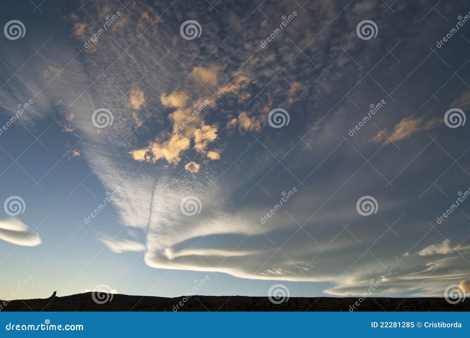 Beautiful Cloud Formations on Blue Sky Stock Image - Image of natural ...
