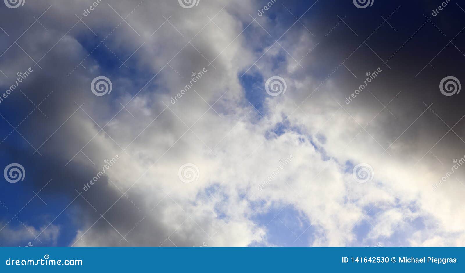 Beautiful Cloud Formations on a Deep Blue Sky Stock Photo - Image of ...