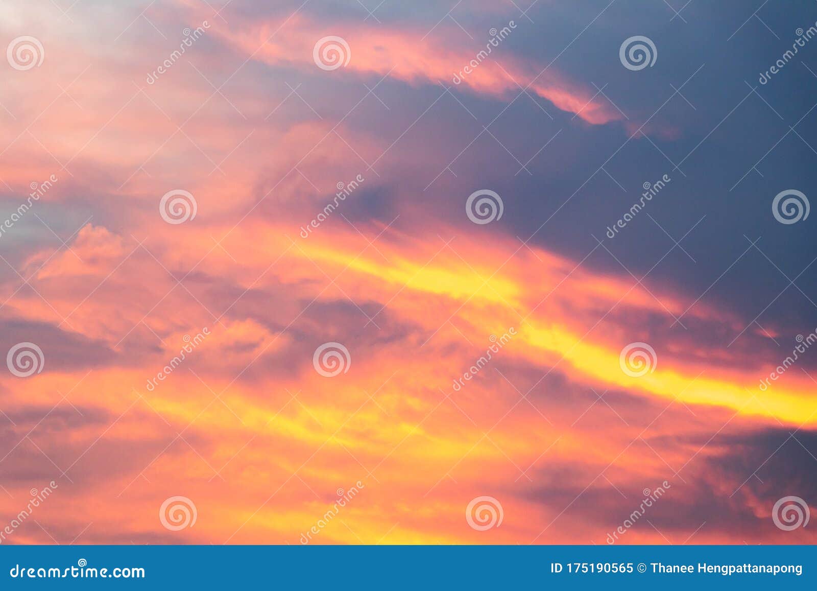 Cloud Sky Background in Twilight Color Stock Image - Image of sunrise ...