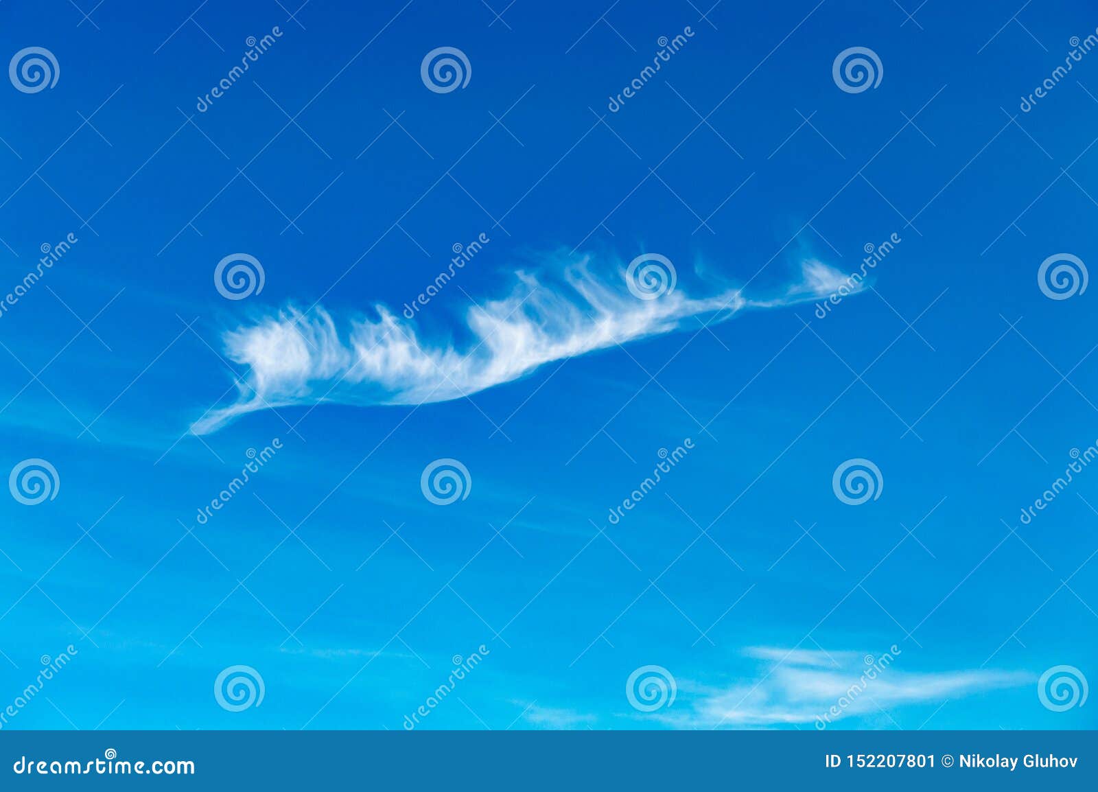 Beautiful Clouds on the Bare Sky. Stock Image - Image of cloudscape ...