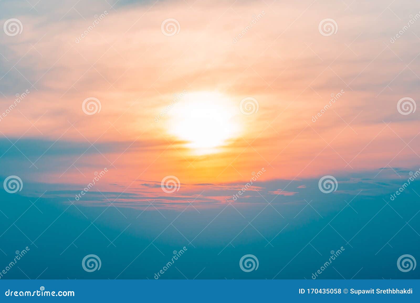 Beautiful Clouds on Blue Sky during Sunset. Stock Photo - Image of ...