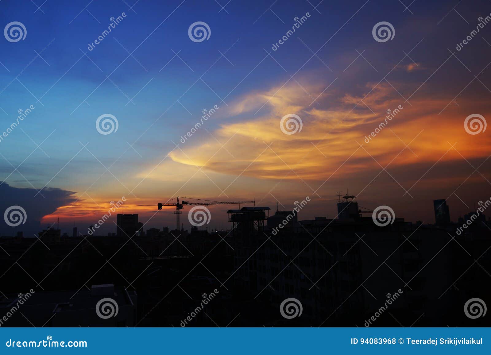 Beautiful Clouds and Crepuscular Rays Stock Photo - Image of view, dusk ...