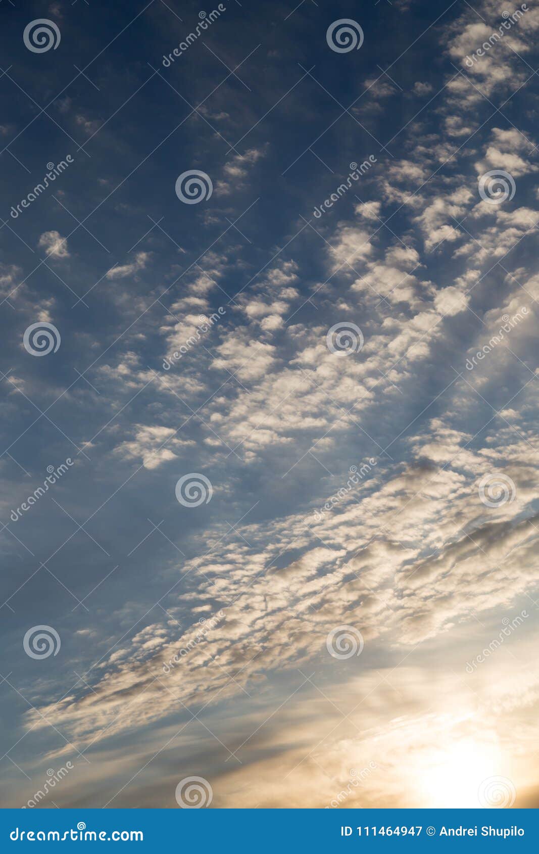 Beautiful clouds at dawn stock image. Image of abstract - 111464947