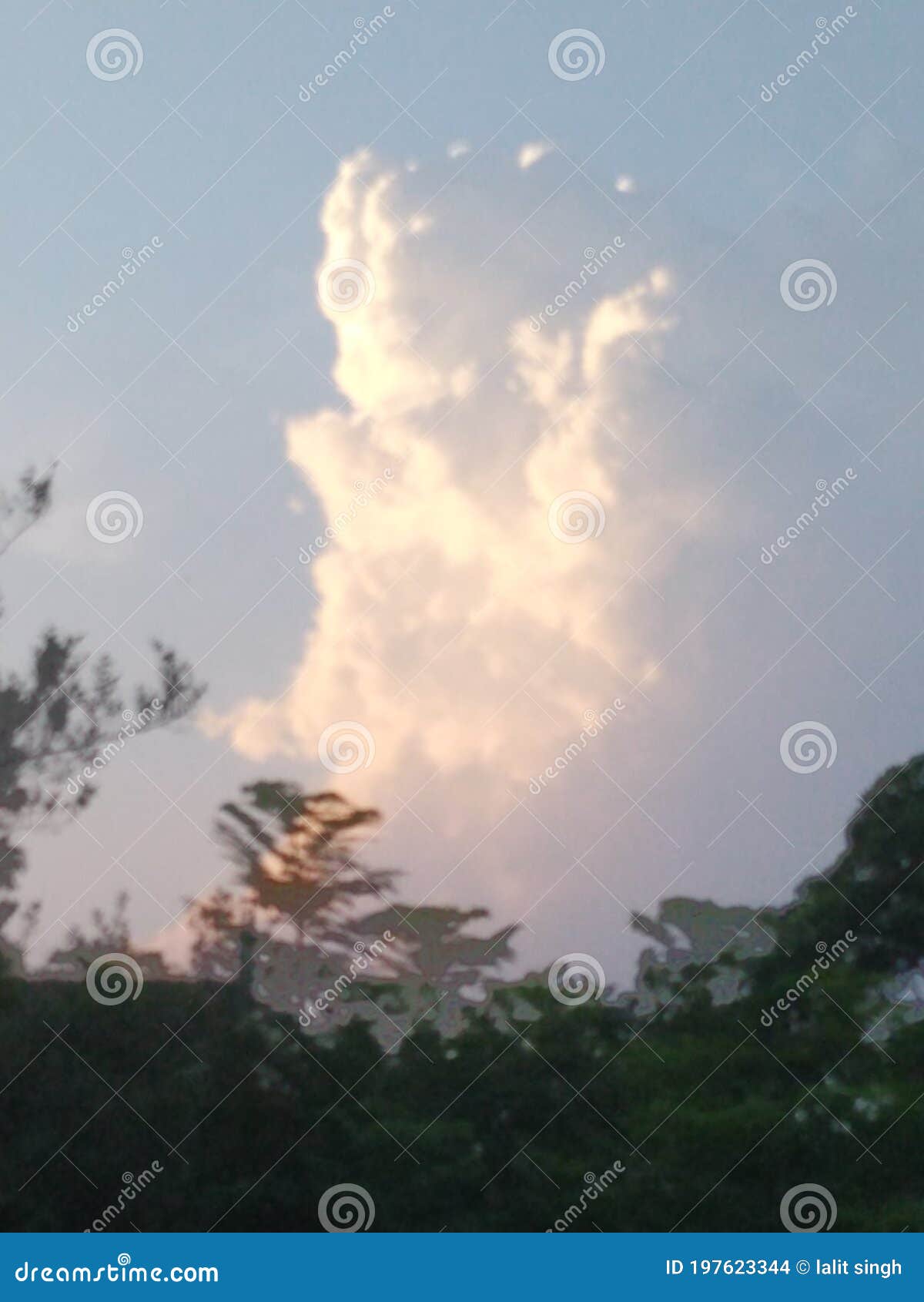 Clouds In The Sky That Look Like Faces Pareidolia Royalty-Free Stock ...