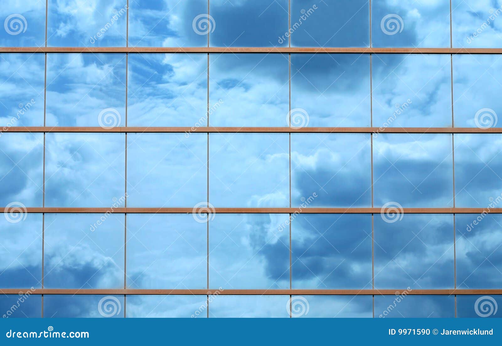 Beautiful Clouds Reflected in Windows Stock Photo - Image of glass ...