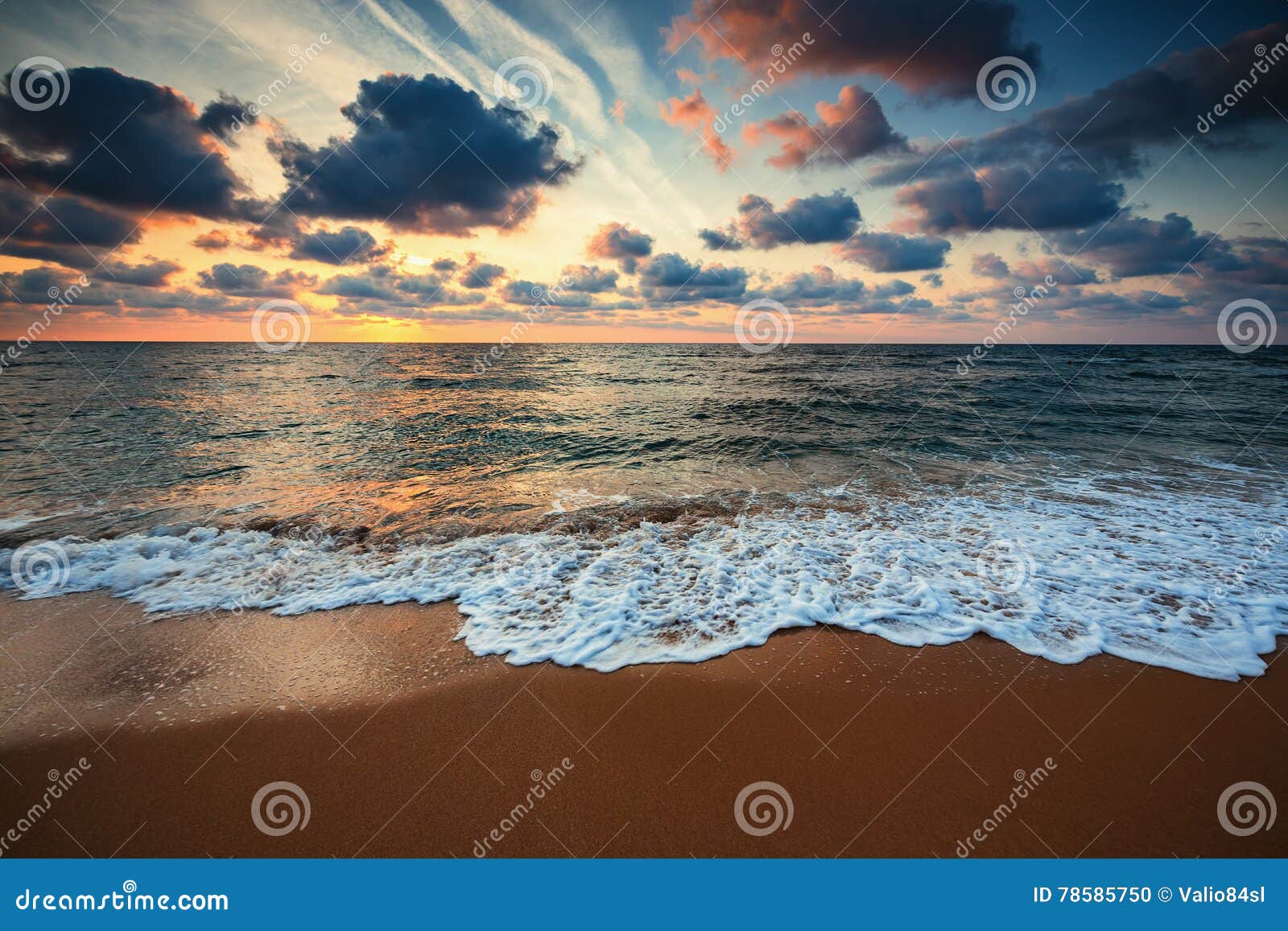 Beautiful Cloudscape Over the Sea Stock Photo - Image of dusk, water ...