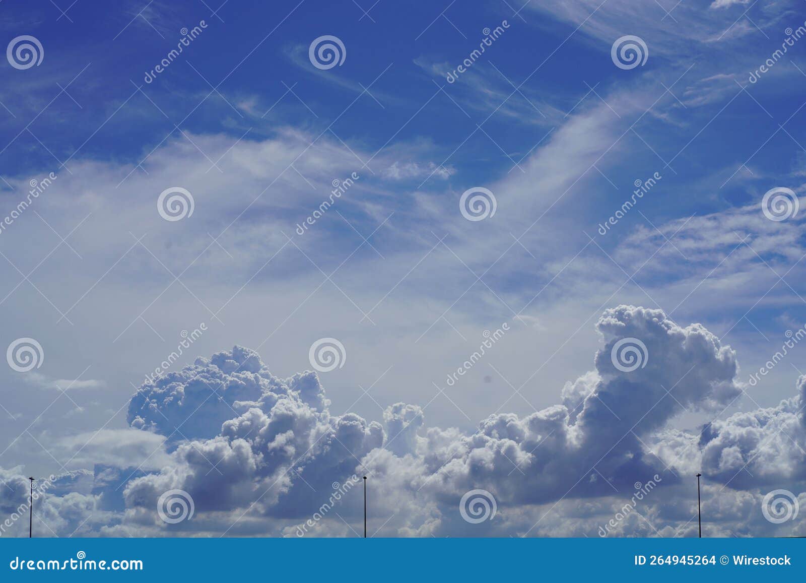 Beautiful Cloudy, but Clear Sky Stock Photo - Image of sunlight ...