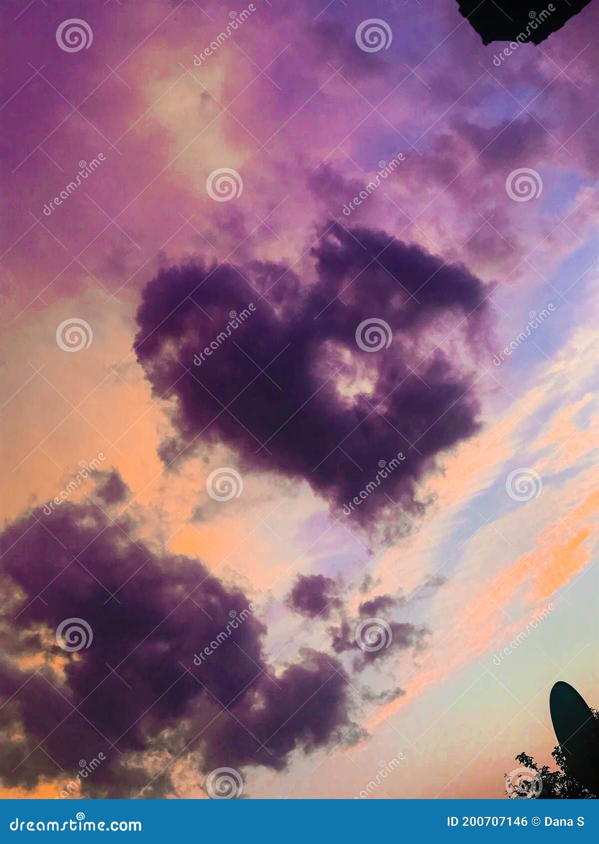 Heart in the sky stock photo. Image of cloudy, beautiful - 200707146