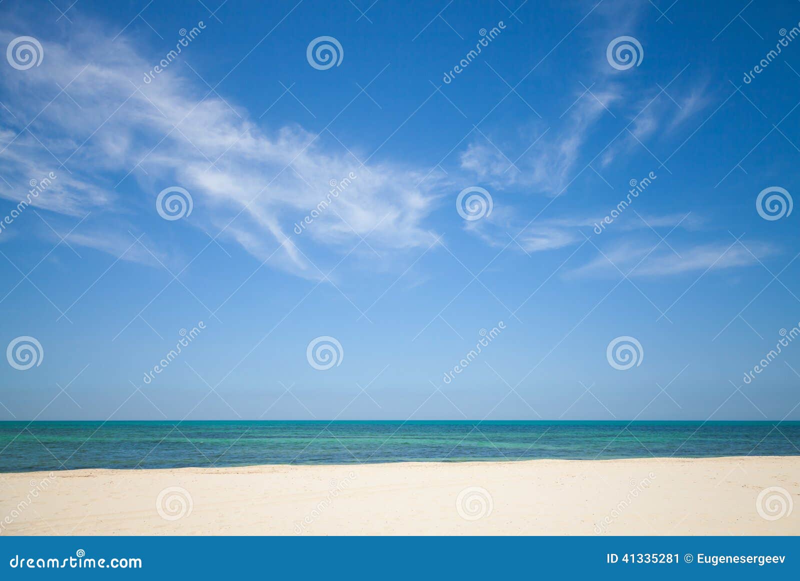 Beautiful Cloudy Sky Over White Sandy Beach Stock Image - Image of ...