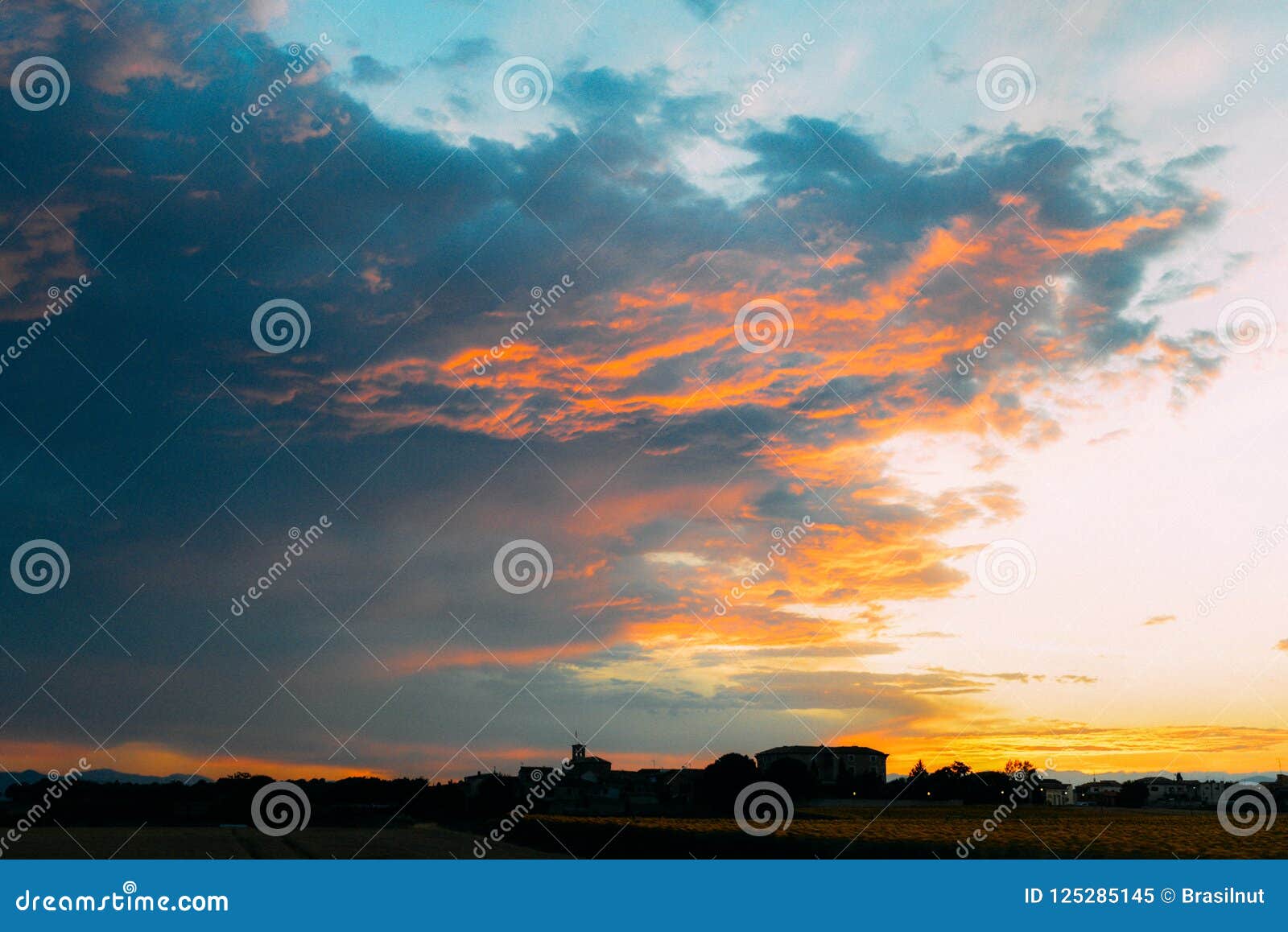 Beautiful Cloudy Sky with Sun Rays. Cloudy Abstract Background. Sunset ...
