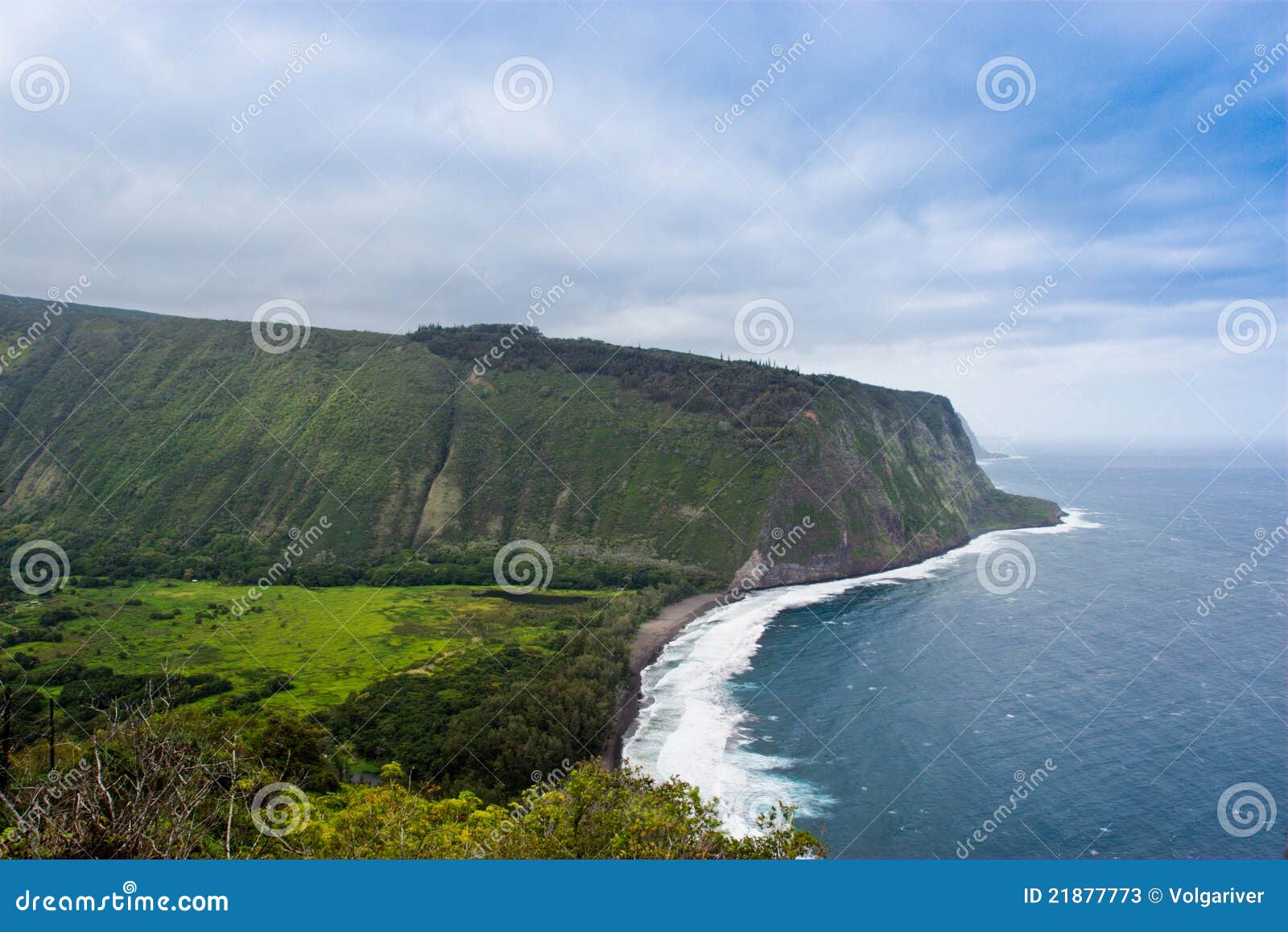 Beautiful Coast Line of Pacific Ocean in Hawaii. Stock Image - Image of ...