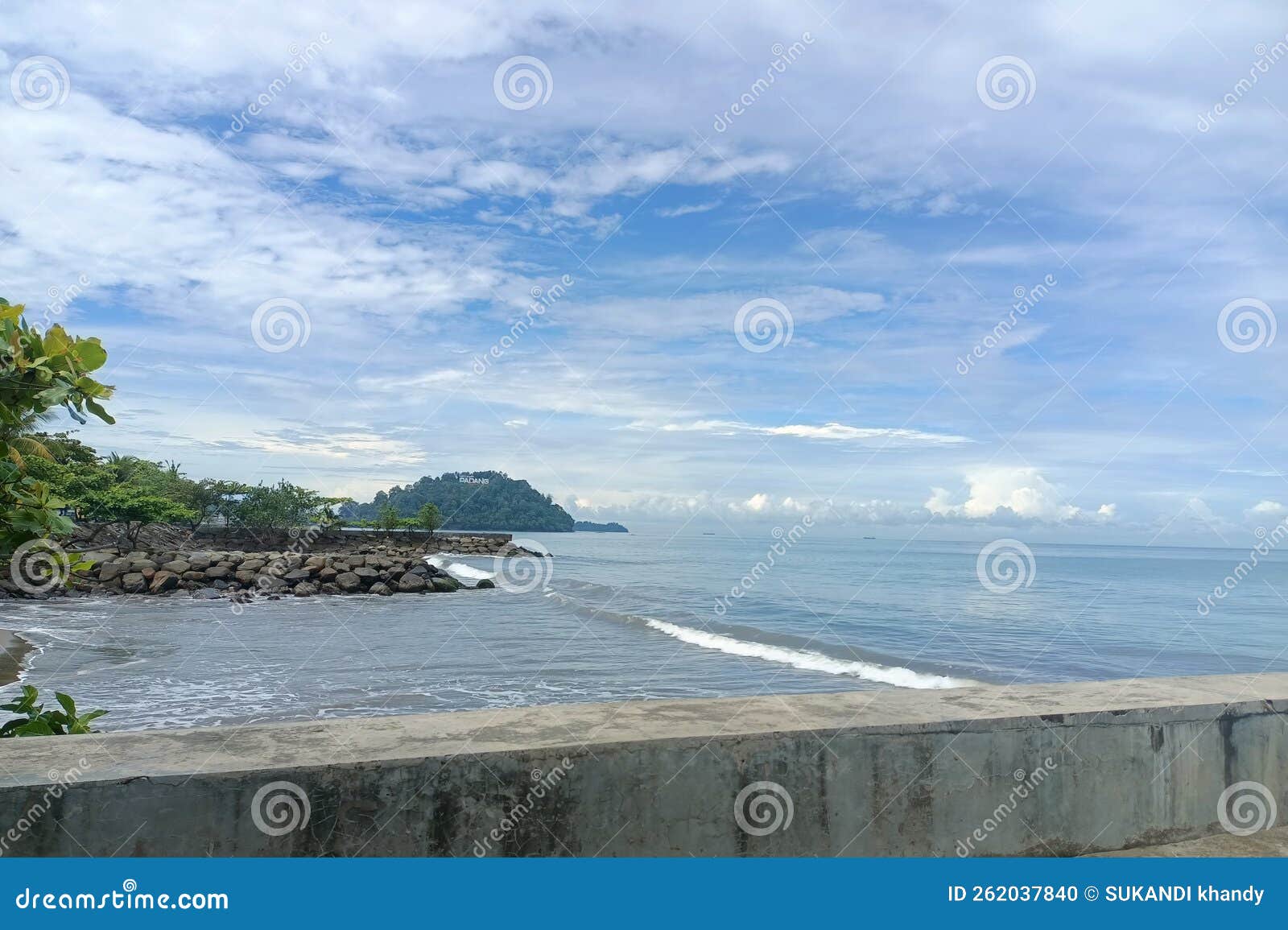 The Beautiful Coast of Padang, Sumatra, Indonesia Stock Photo - Image ...