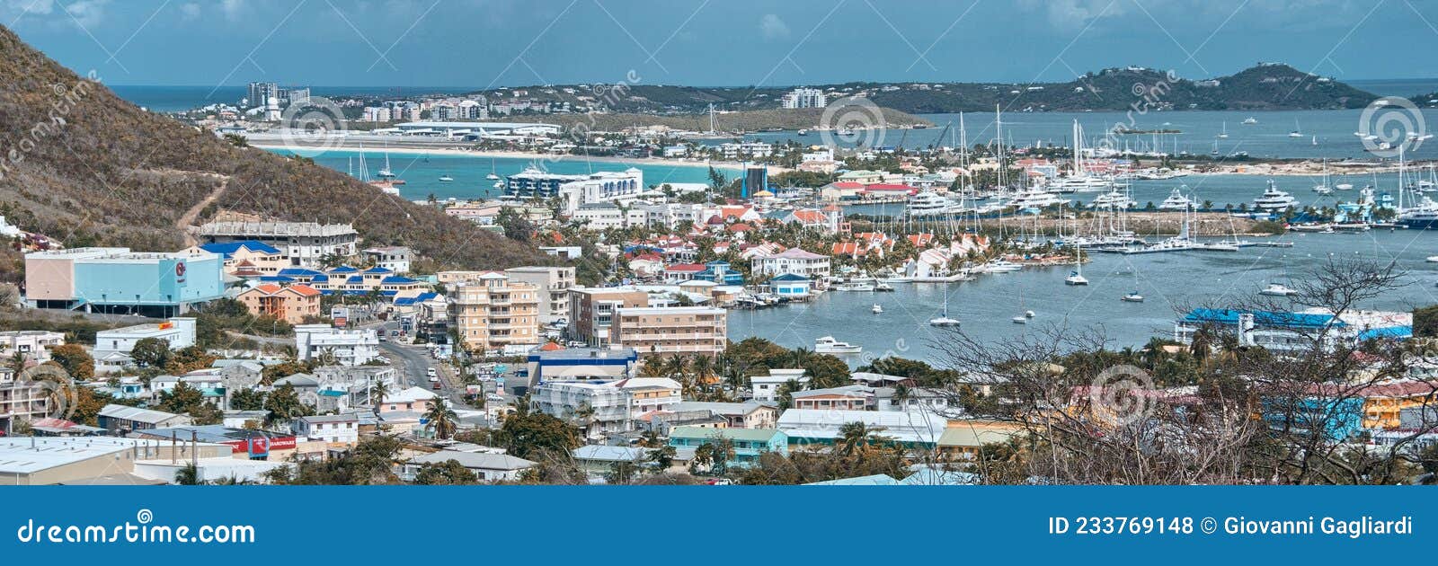 Beautiful Coast of Saint Maarten - Dutch Antilles Stock Photo - Image ...