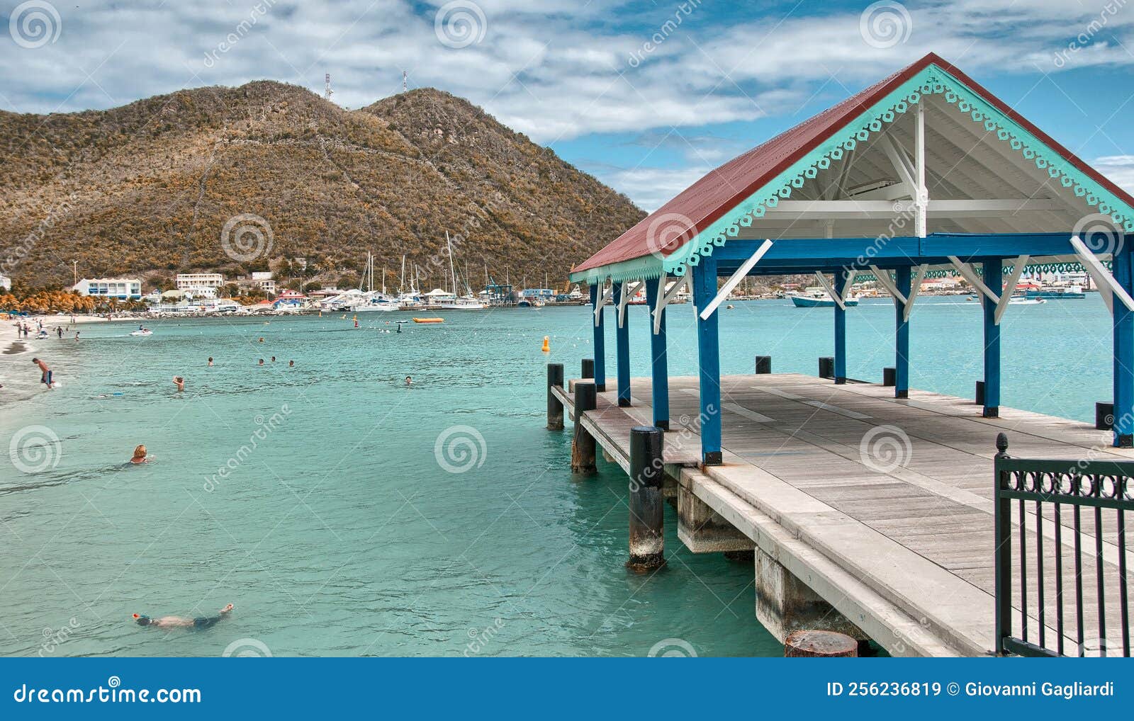 Beautiful Coast of Saint Maarten - Dutch Antilles Stock Image - Image ...