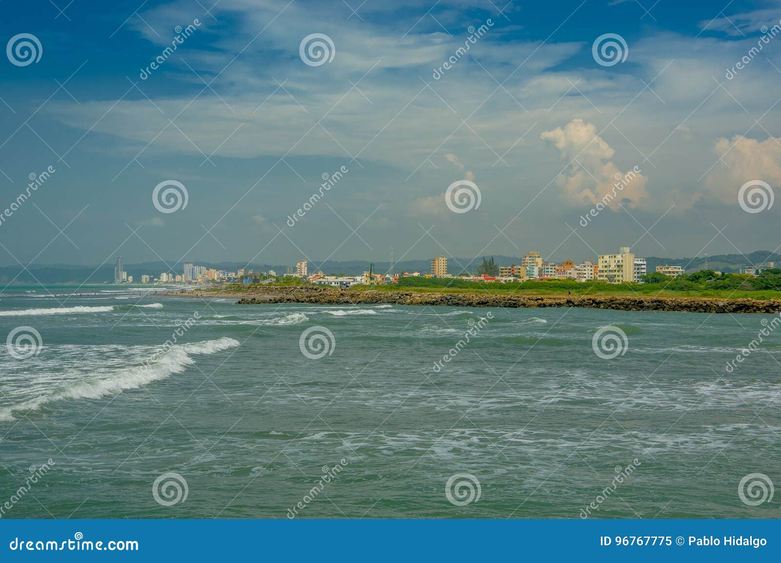 Beautiful Coast at Same Beach in Atacamas, Ecuador Stock Image - Image ...