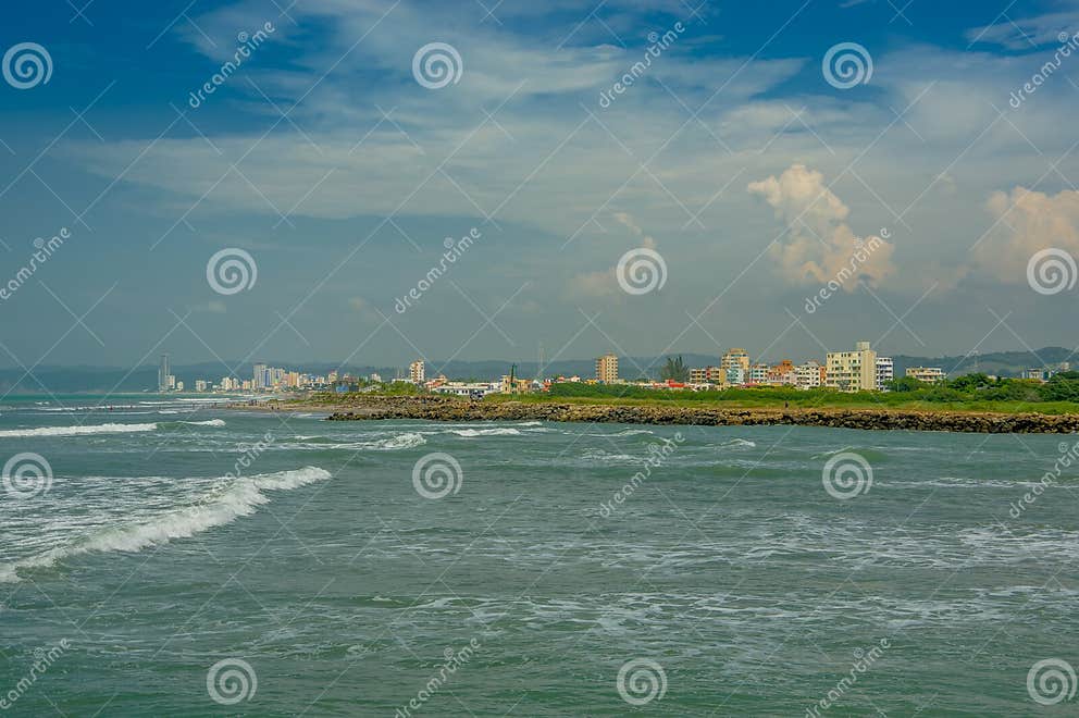 Beautiful Coast at Same Beach in Atacamas, Ecuador Stock Image - Image ...