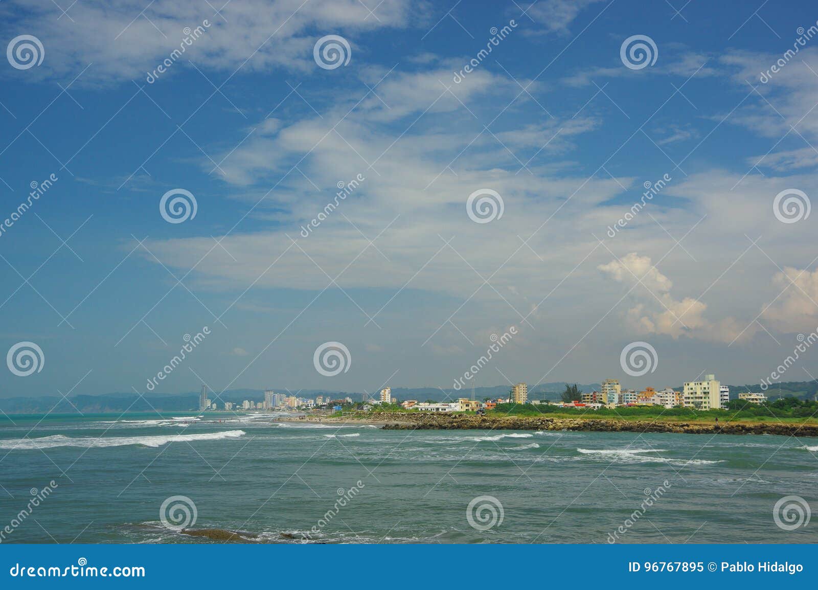 Beautiful Coast at Same Beach in Atacamas, Ecuador Stock Image - Image ...