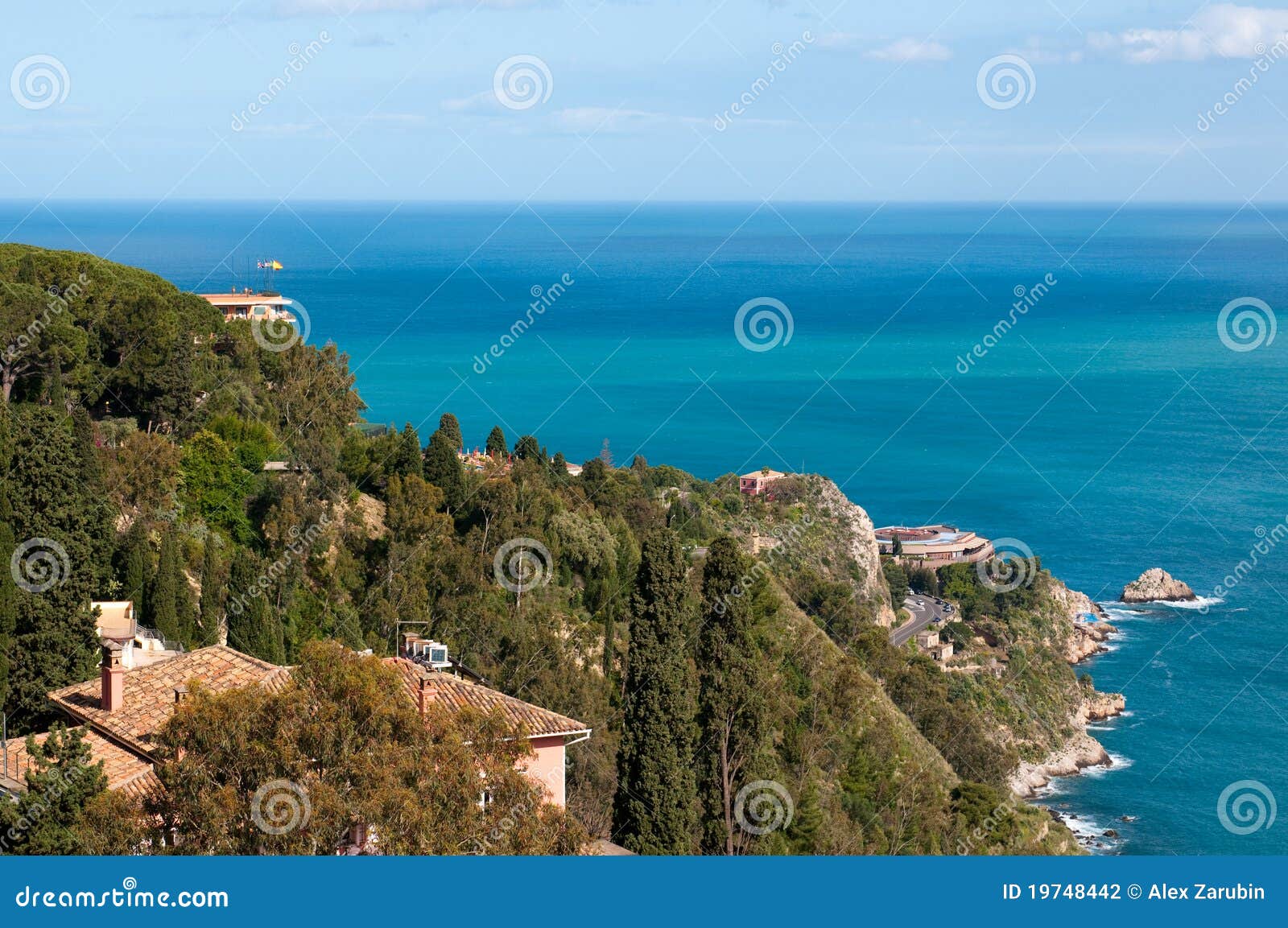 Beautiful coast of Sicily. stock photo. Image of taormina - 19748442